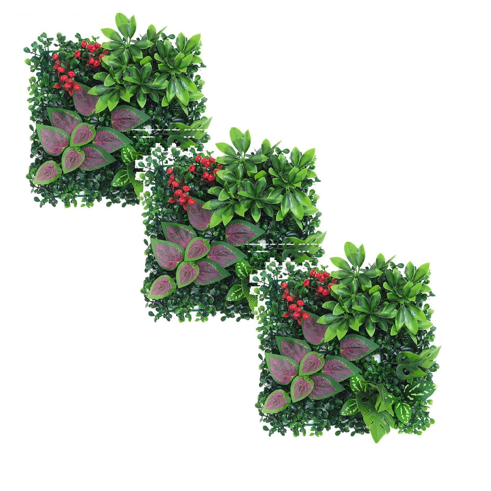 3/2/1pcs Artificial Plant Wall Panels Topiary Hedge Plant Privacy Hedge ...
