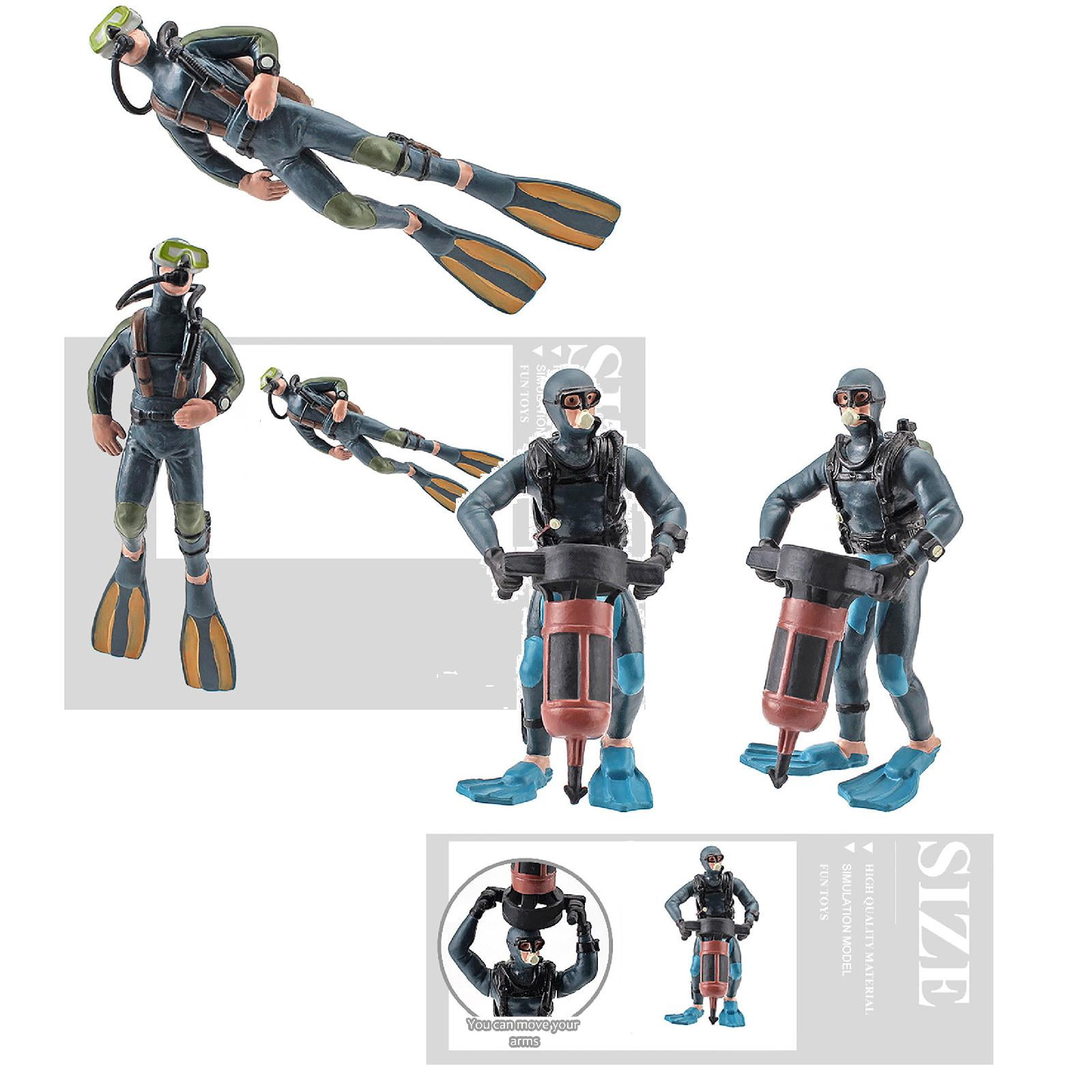3/2/1pcs Diver Model Desktop Ornaments Scuba Diver Toy Set Action ...