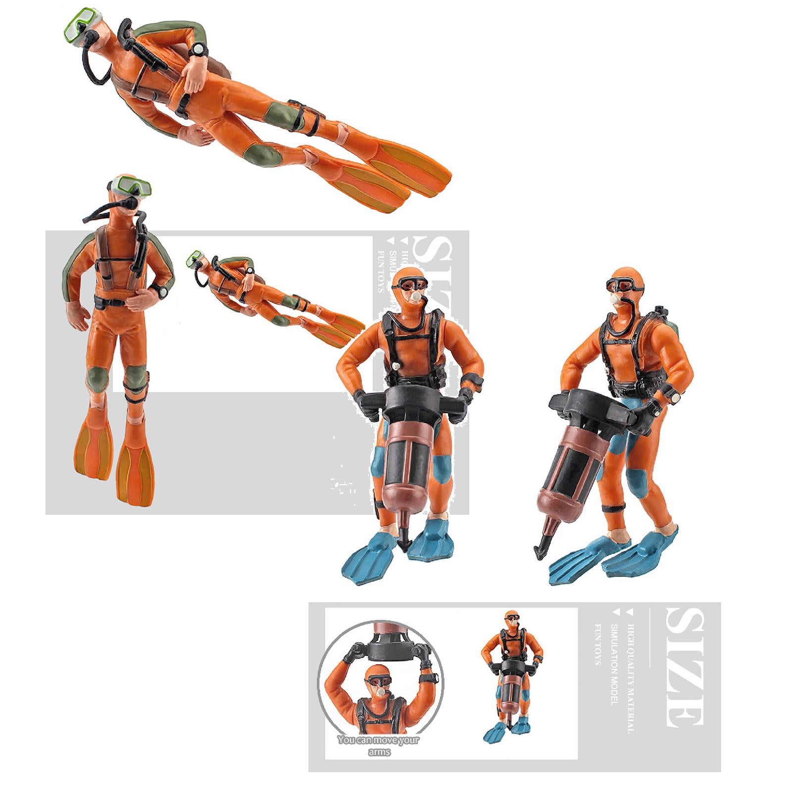 3/2/1pcs Diver Model Desktop Ornaments Scuba Diver Toy Set Action ...