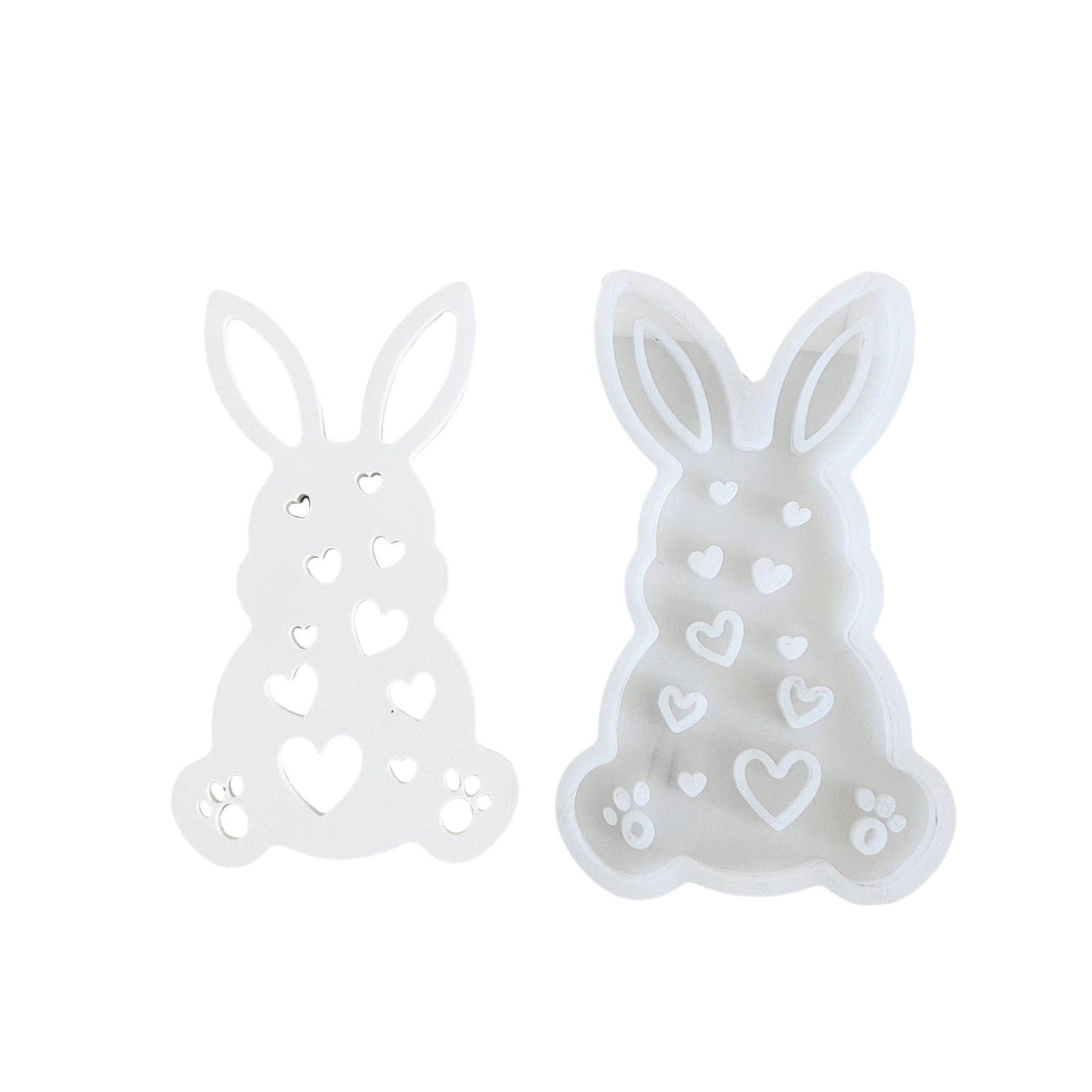 3/2/1pcs Easter Egg Rabbit Gypsum Silicone Mold Hollow Easter Egg LED ...