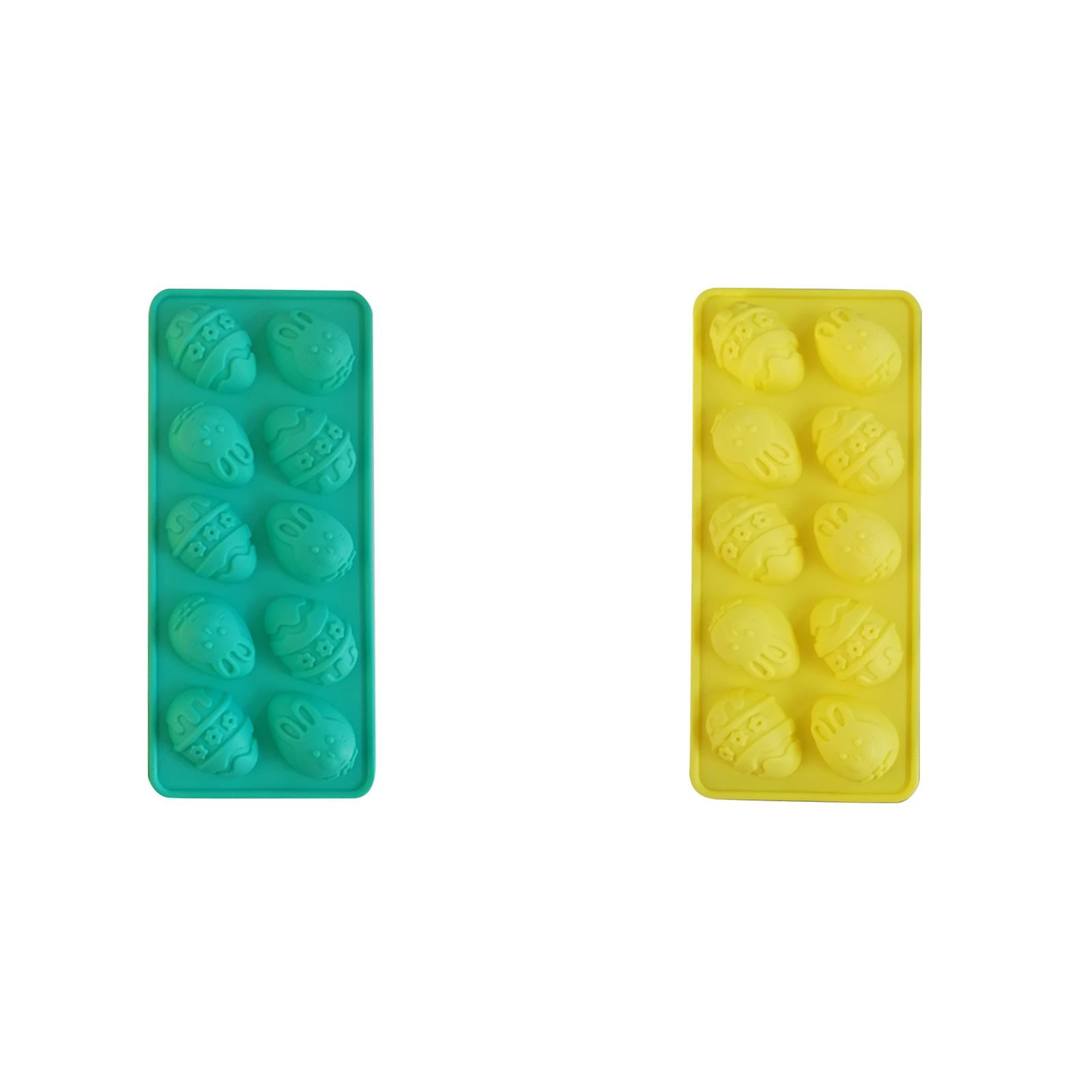 3/2/1pcs Easter Silicone 10 Cavity DIY Mould Easter Egg Shape Silicone ...