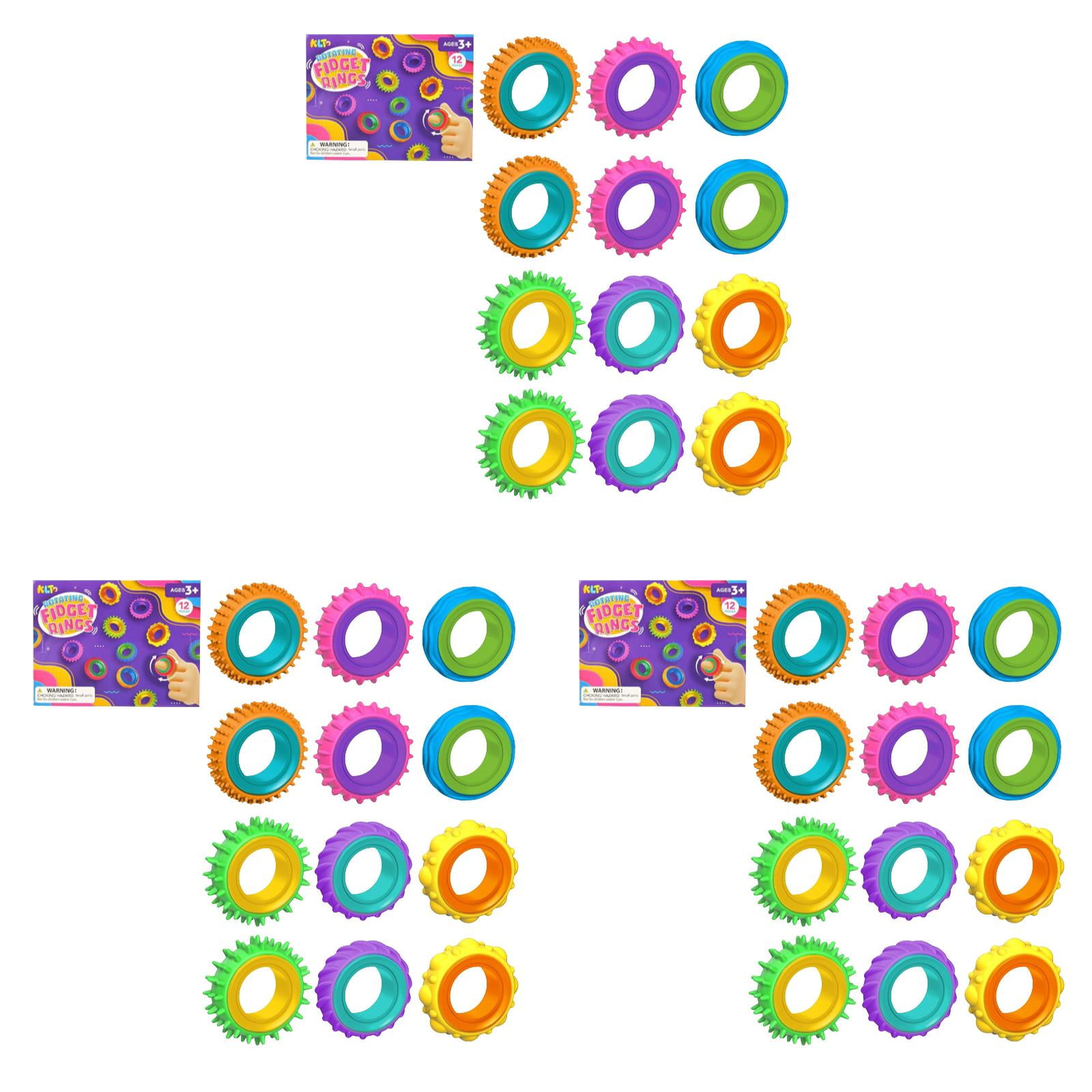 3/2/1pcs Fidget Toy Sensory Rings For Autism & ADHD 12 Pack Finger ...