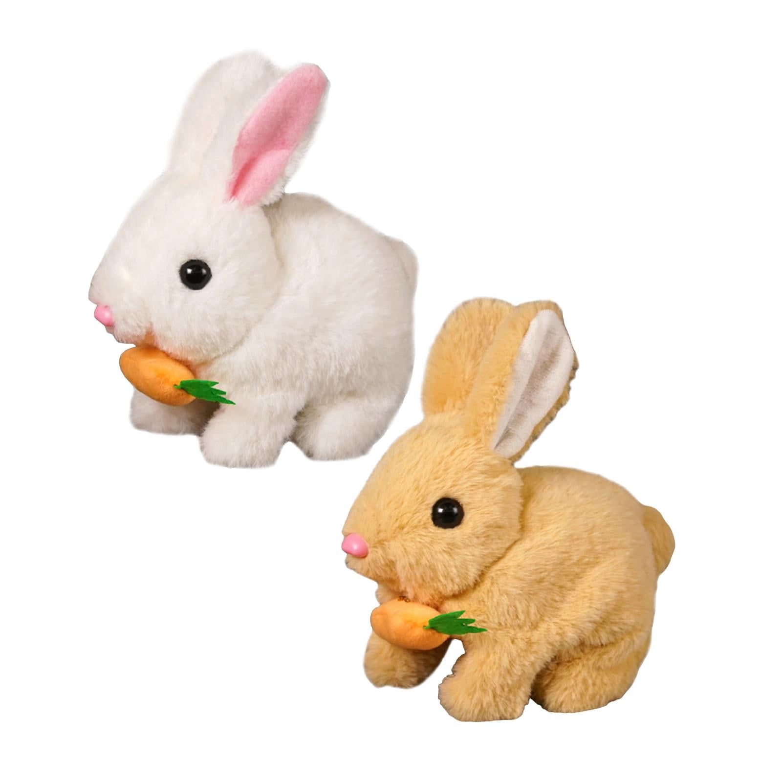 3/2/1pcs Realistic Bunny Toy Furry Interactive Bunny For Easter Jumping ...