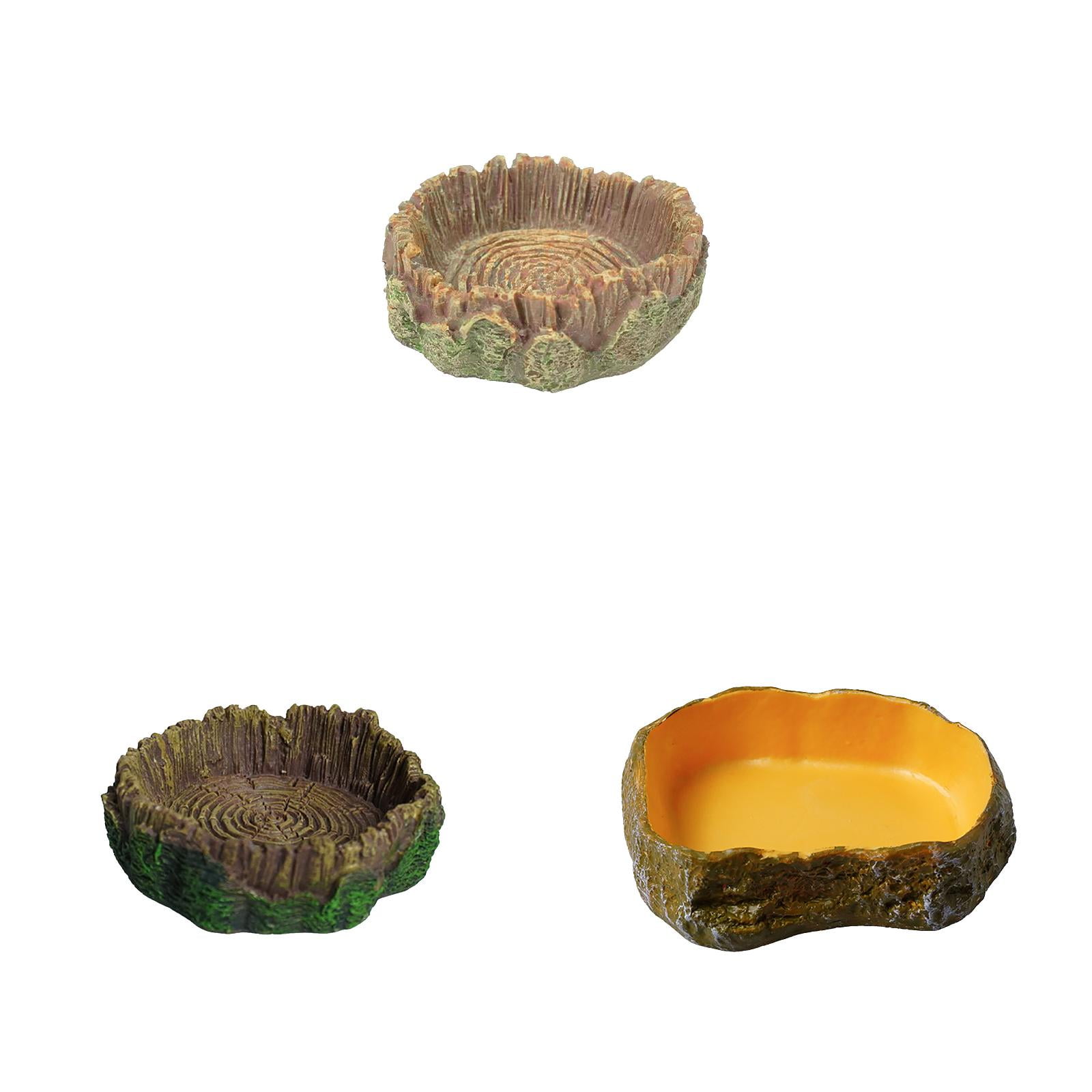 3/2/1pcs Reptile Feeder Reptile Water Dish Food Bowl Terrarium Feeding ...