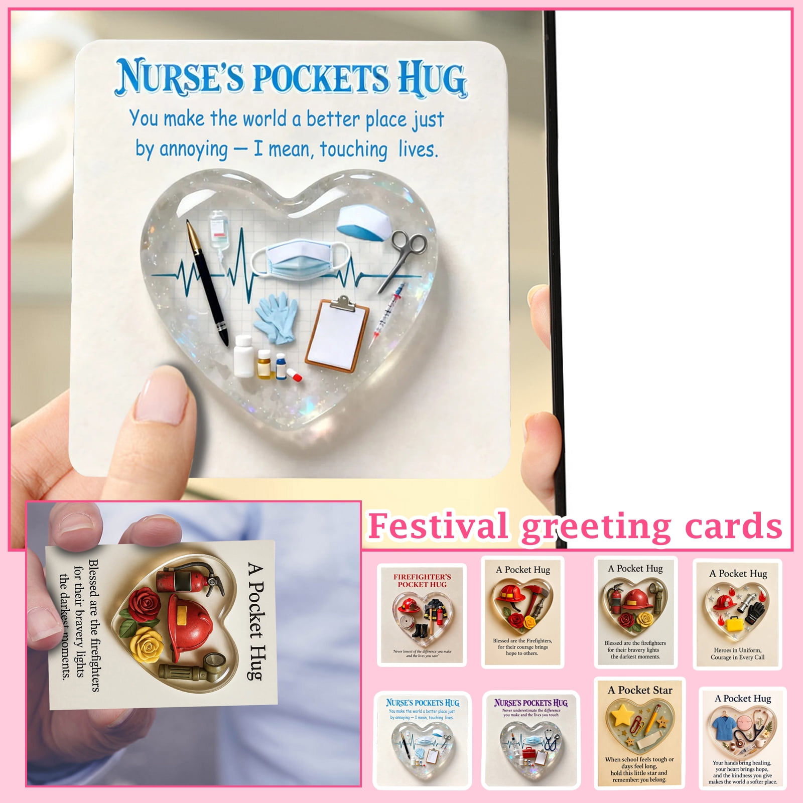 3.2"×3.9" Warm Hug Heartfelt Gift For Doctors Firefighters Appreciation ...