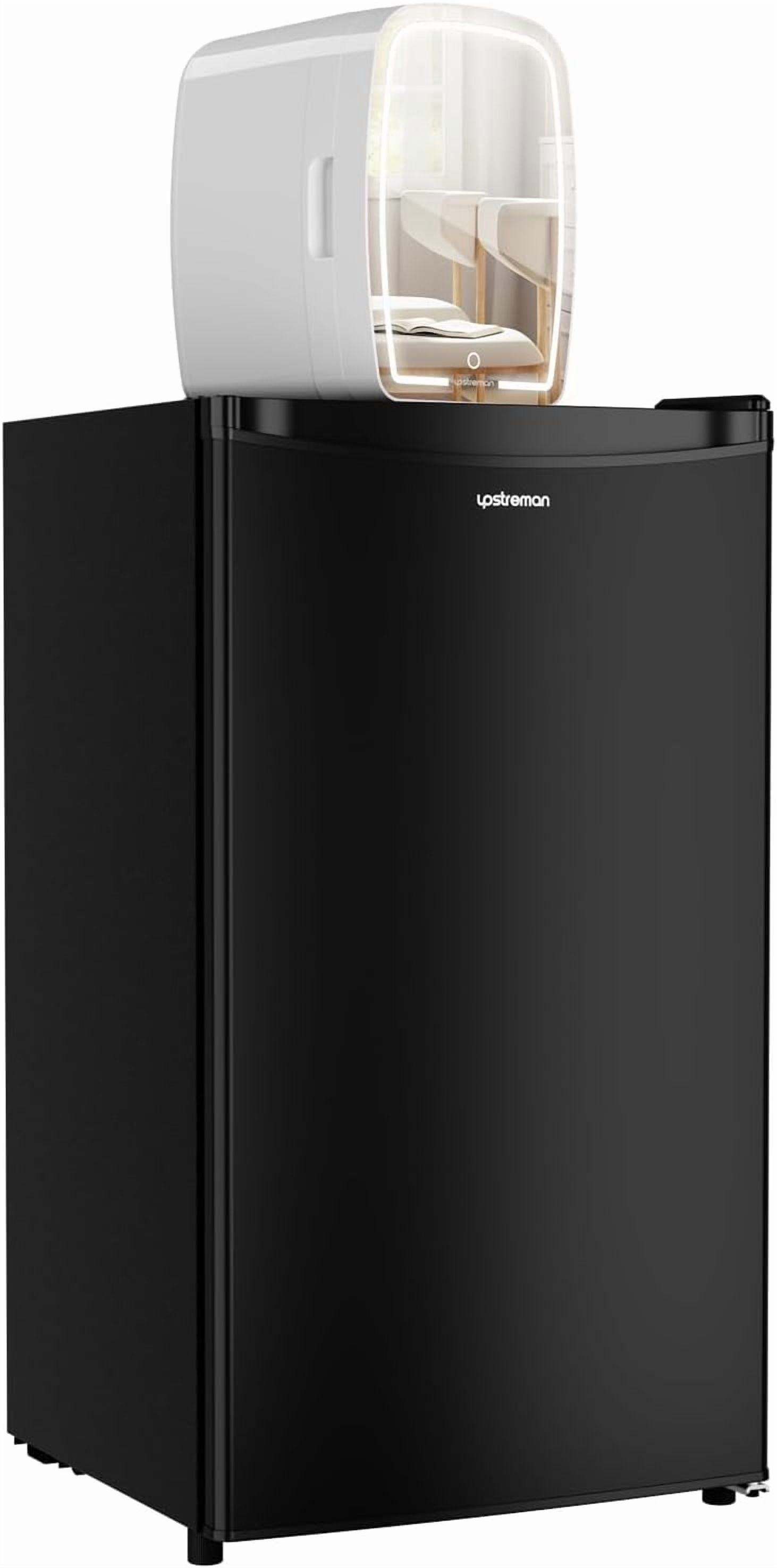 3.2 Cu.Ft Mini Fridge and 6L Skincare Fridge in 1 Package, Dimmable LED ...