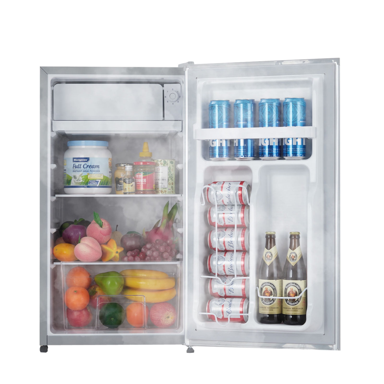 3.2 Cu.Ft. Mini Fridge, Compact Refrigerator with Adjustable Shelves ...