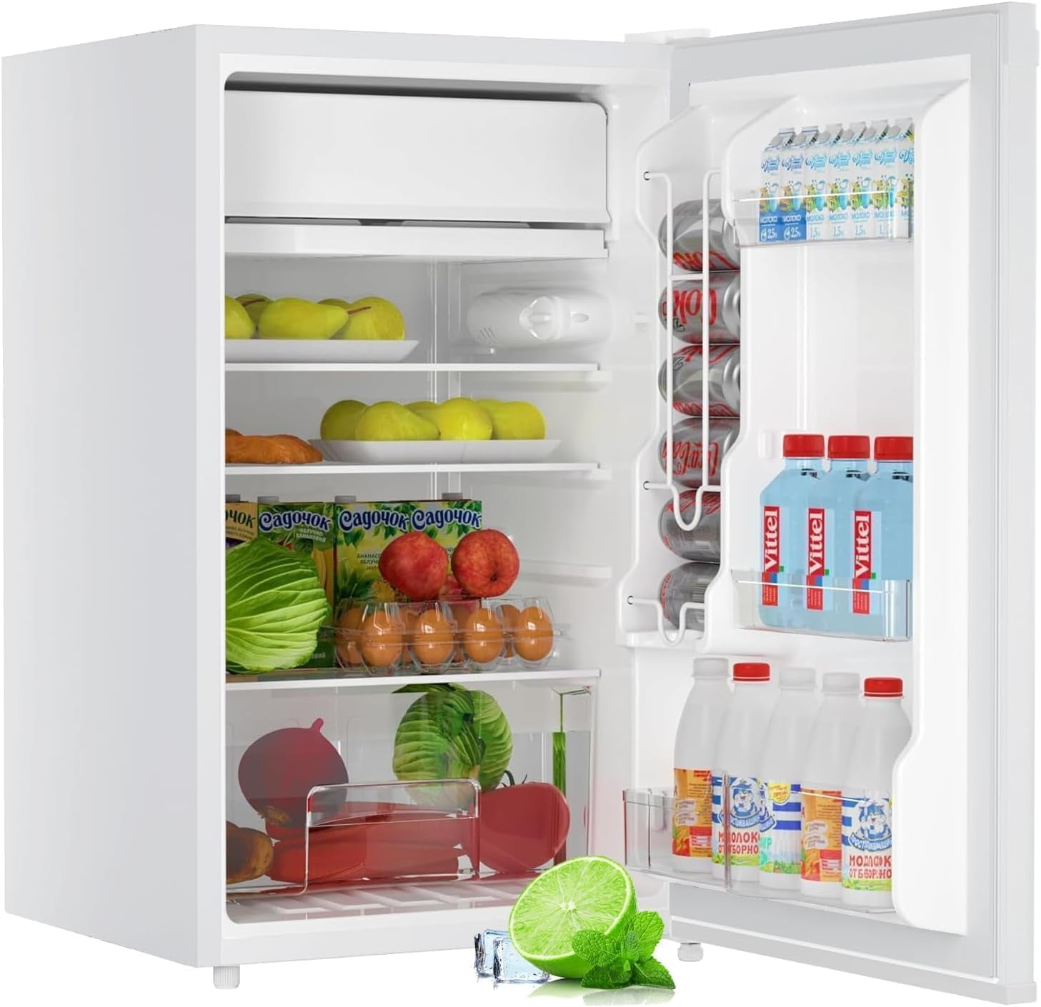 3.2 Cu.Ft Mini Fridge with Freezer, Energy Efficient, Whisper-Quiet ...