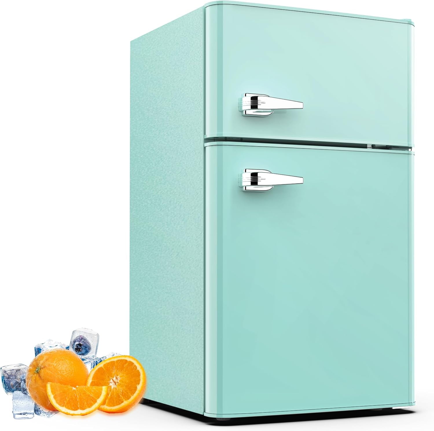 3.2 Cu.Ft Small Fridge with Freezer,Compact Refrigerator with 2 Doors ...