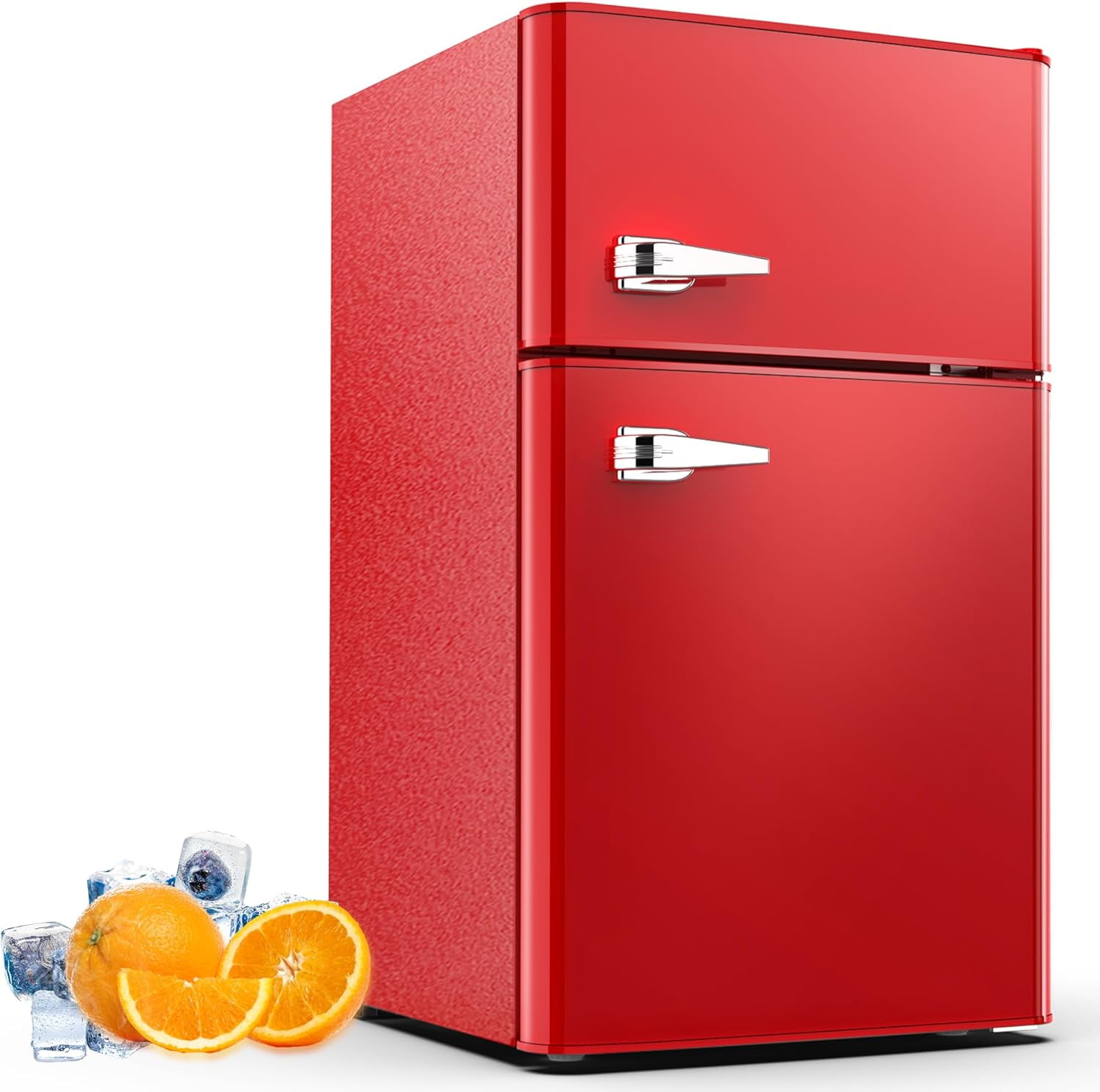 3.2 Cu.Ft Small Fridge with Freezer,Compact Refrigerator with 2 Doors ...