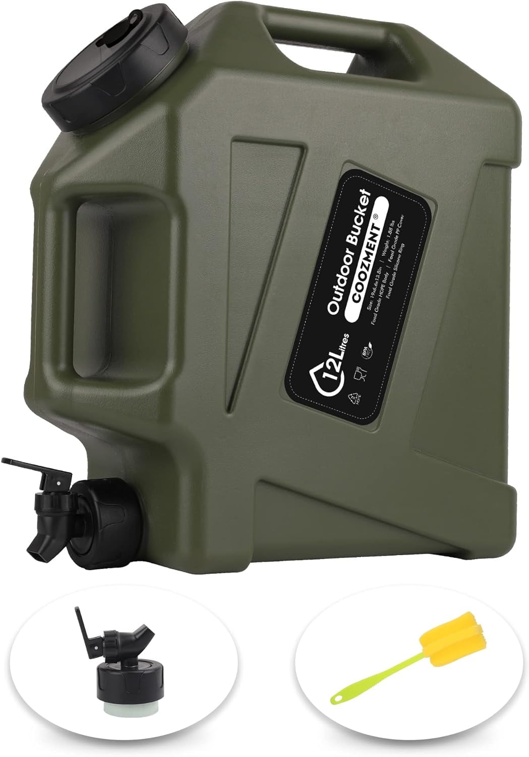 3.2 Gallon/5 Gallon Water Containers with Spigot, BPA Free Water Jug ...