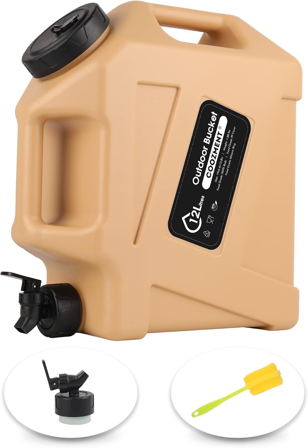 3.2 Gallon/5 Gallon Water Containers with Spigot, BPA Free Water Jug ...