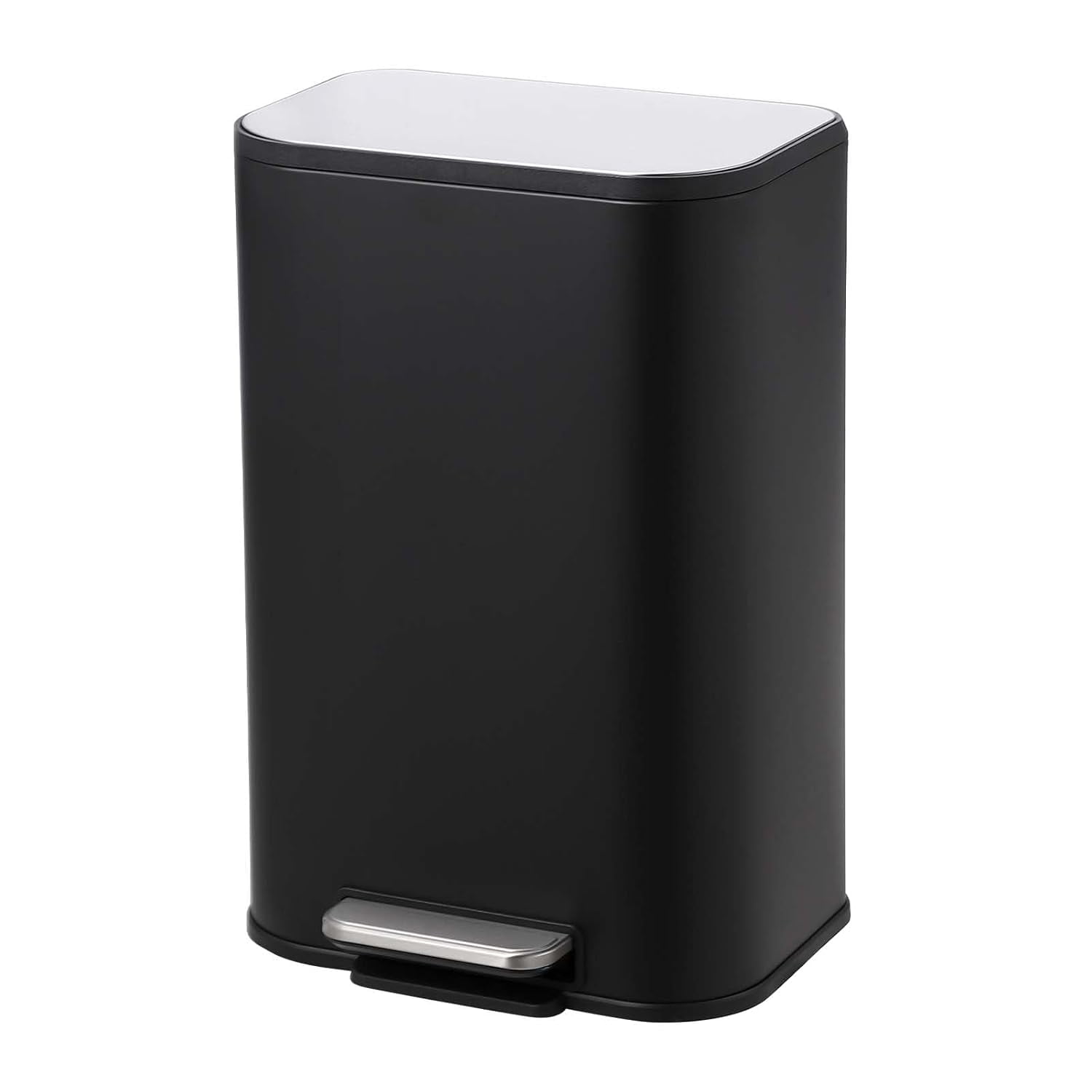 3.2 Gallon Bathroom Trash Can with Lid, Stainless Steel Garbage Can ...
