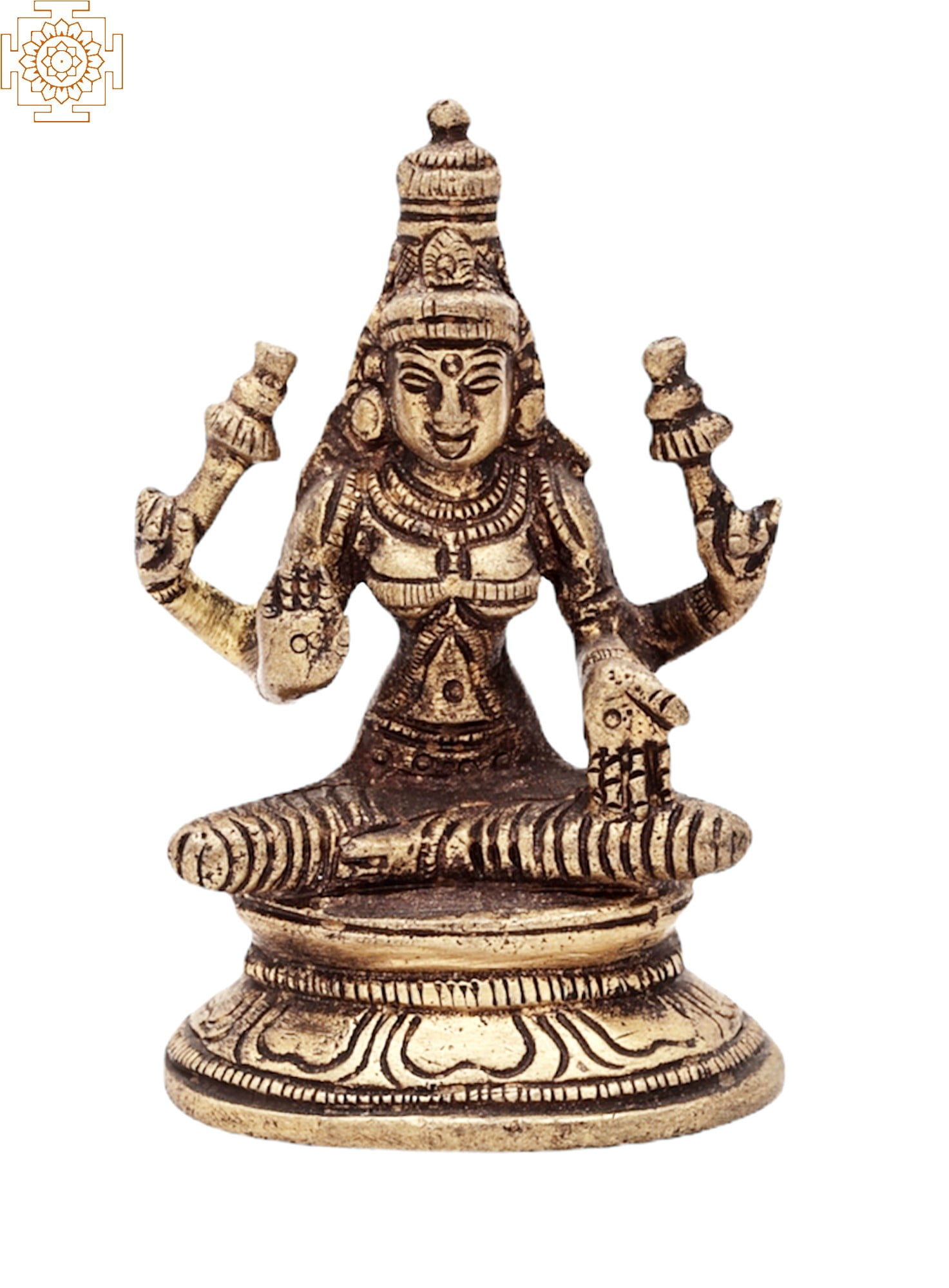3.2" Goddess Lakshmi Statue | Handmade | Made in India - Brass Statue ...