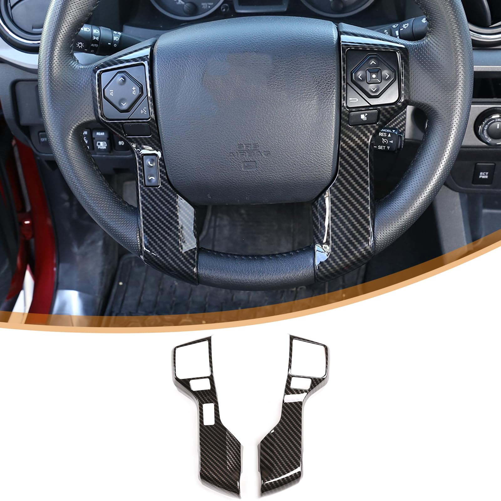 3+2 Holes Car ABS Center Console Button Molding Trim Frame,for Tacoma ...