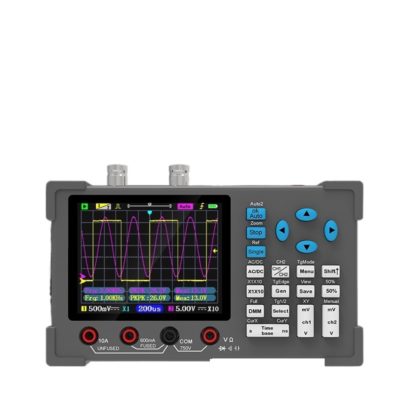 3.2 Inch Desktop Digital Oscilloscope 120M Bandwidth Dual Channel ...