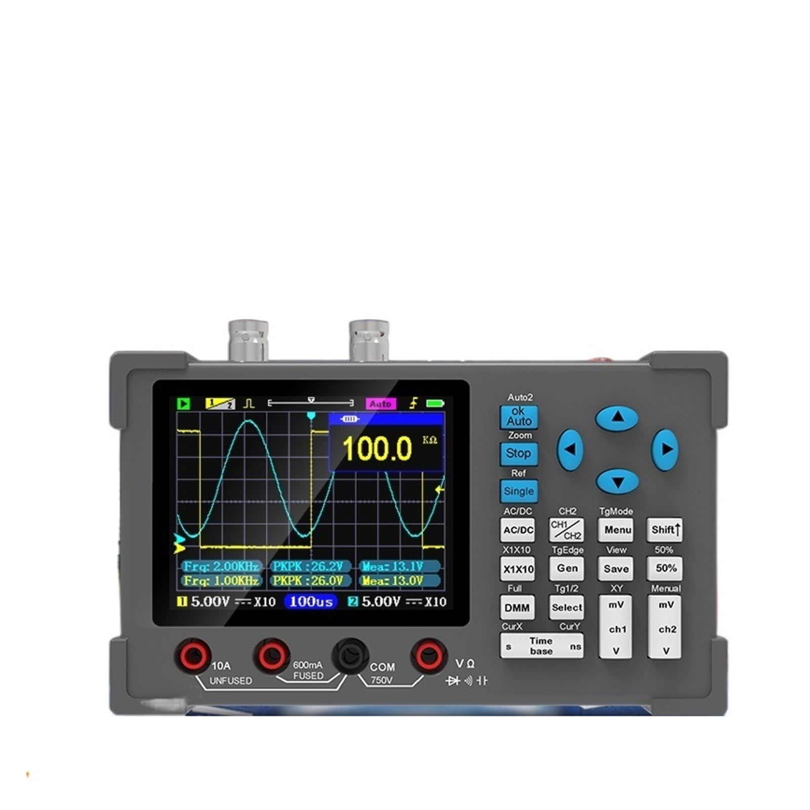 3.2 Inch Desktop Digital Oscilloscope 120M Bandwidth Dual Channel ...