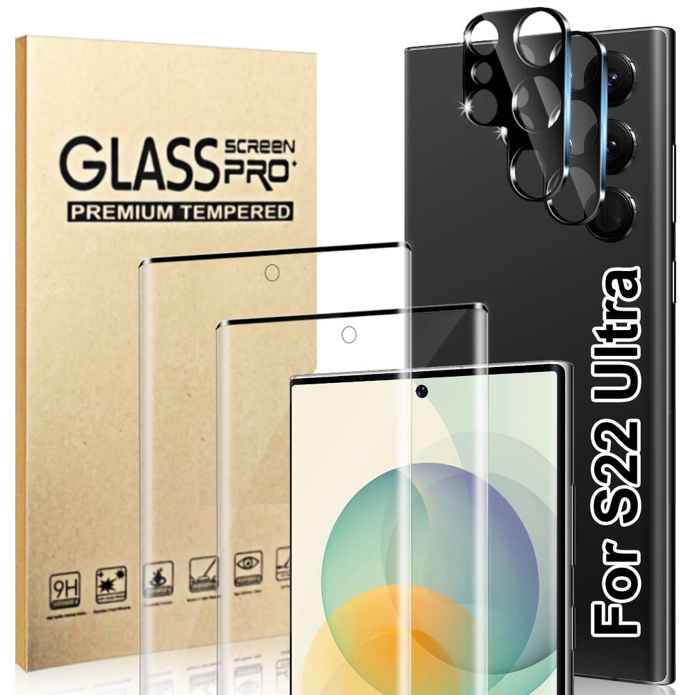 [3+2 Pack] Galaxy S22 Ultra Screen Protector,with Camera Lens Protector ...