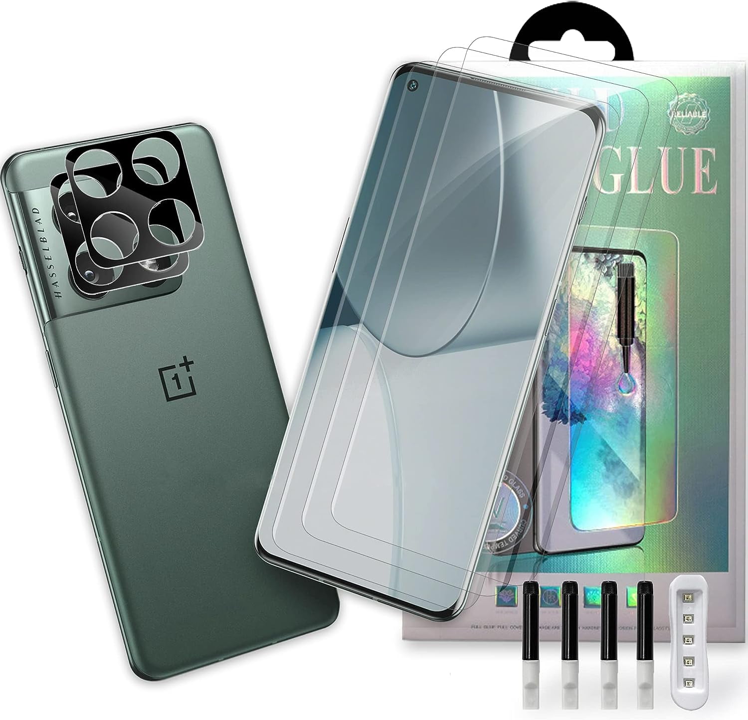 [3+2 Pack] For OnePlus 10 Pro 5G Screen Protector, 9H Tempered Glass ...