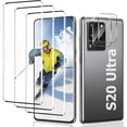 3+2 Pack S20 Ultra Screen Protector with Camera Lens Protector, 3D Full ...