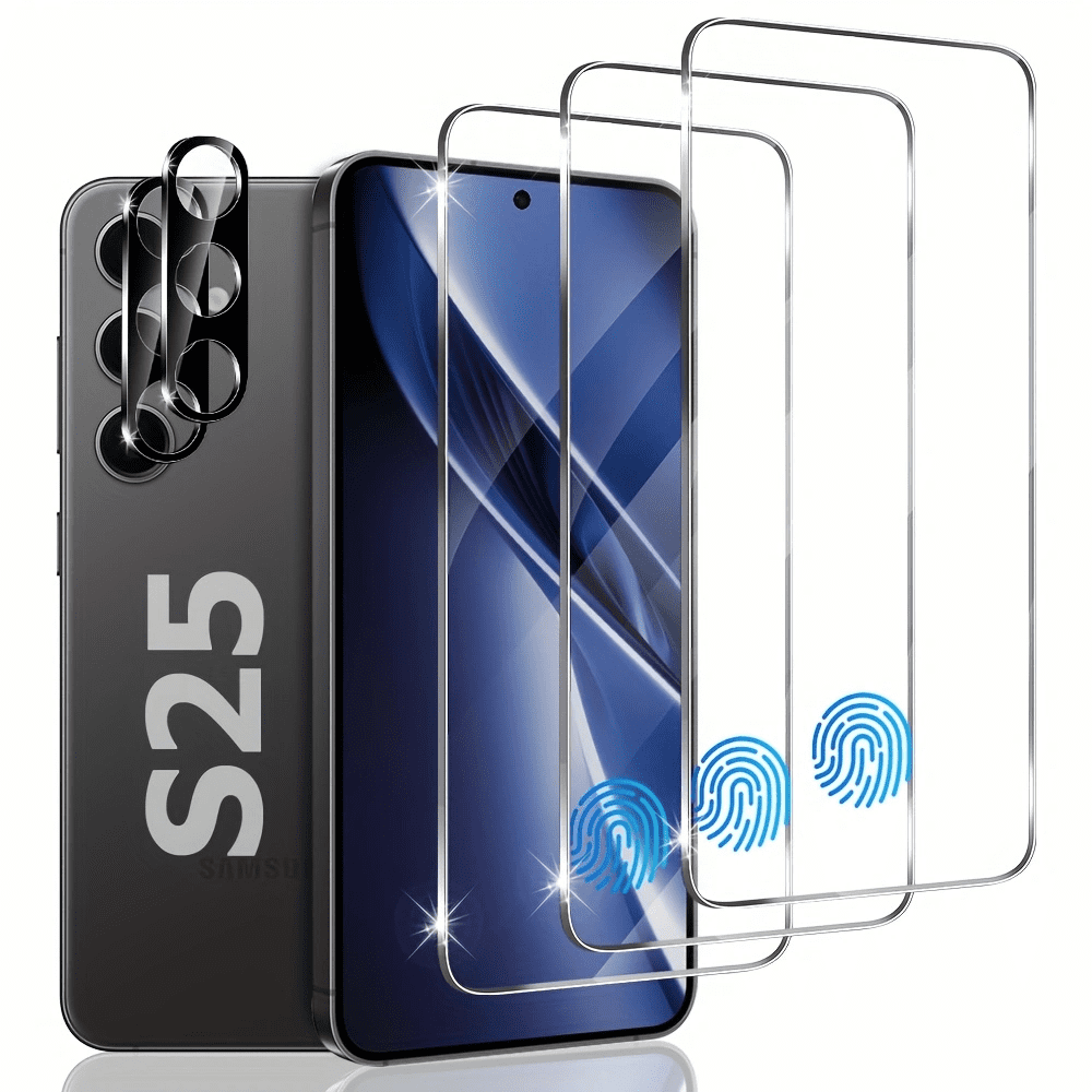 [3+2 Pack] for Samsung Galaxy S25 Screen Protector, 9H Tempered Glass ...