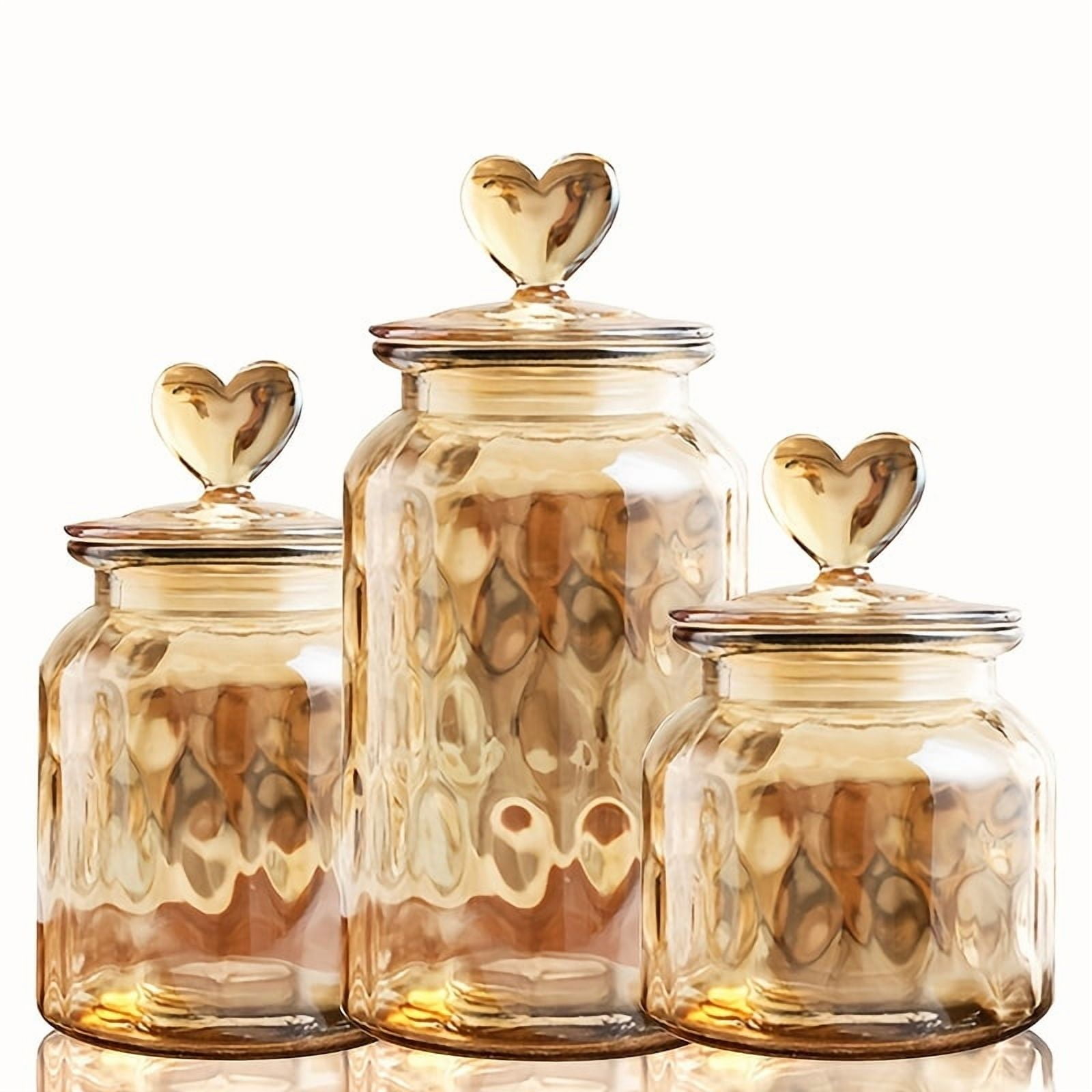 3/2-Piece Glass Food Storage Jars with Airtight Clip Lids, 21.98oz-47 ...