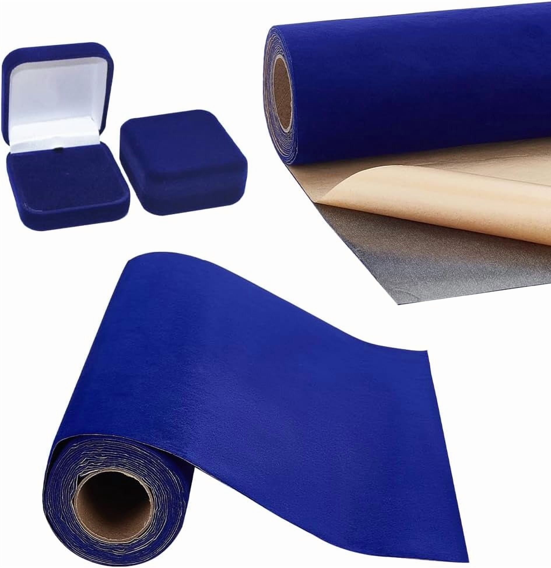 3.2 Yard/3M Self Adhesive Blue Velvet Flock Liner for Jewelry Drawer 15 ...