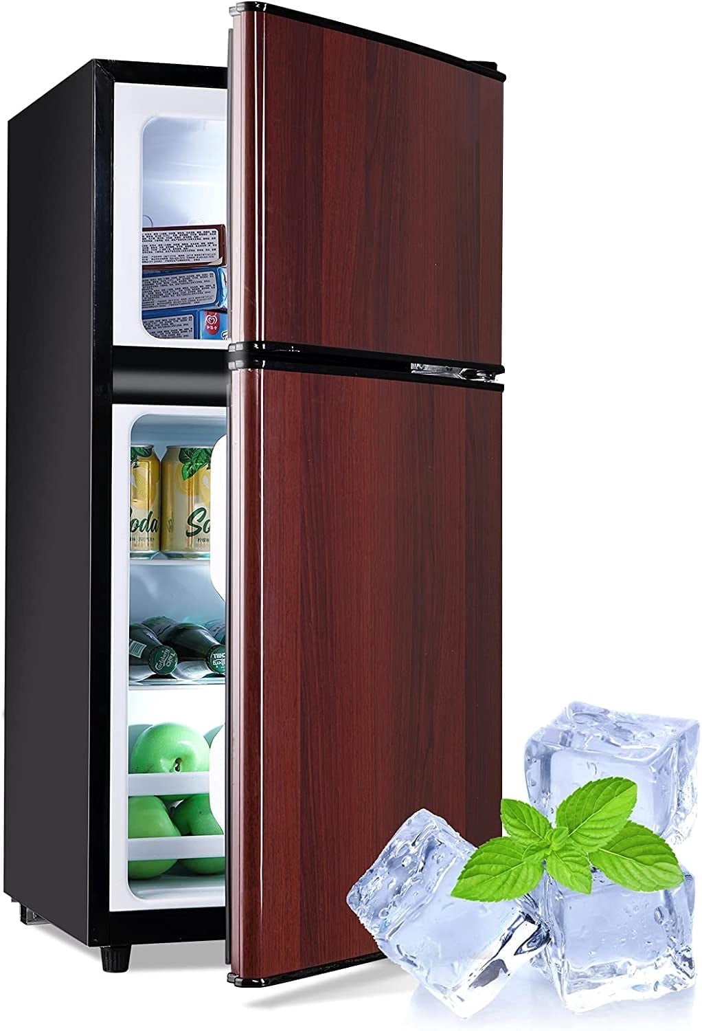 KRIB BLING Tall Slim Size 3.2 cu.ft 2 Doors Compact Refrigerator with ...