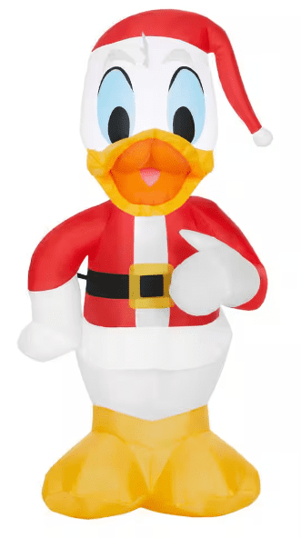 Gemmy 3.2 ft. Tall LED Donald Duck in Santa Outfit Christmas Inflatable ...