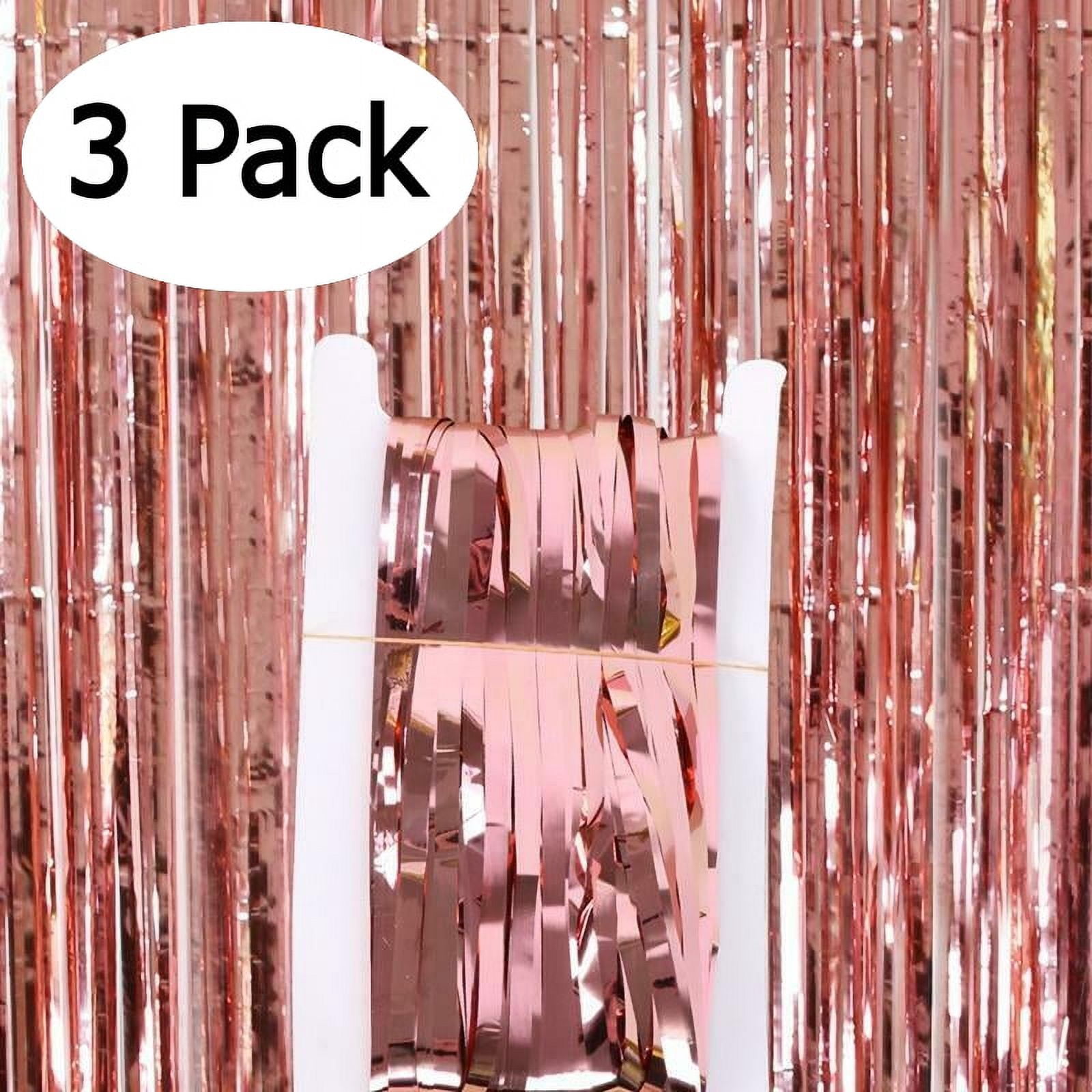 3.2 ft x 9.8 ft Metallic Tinsel Foil Fringe Curtains Pack of 3 for ...
