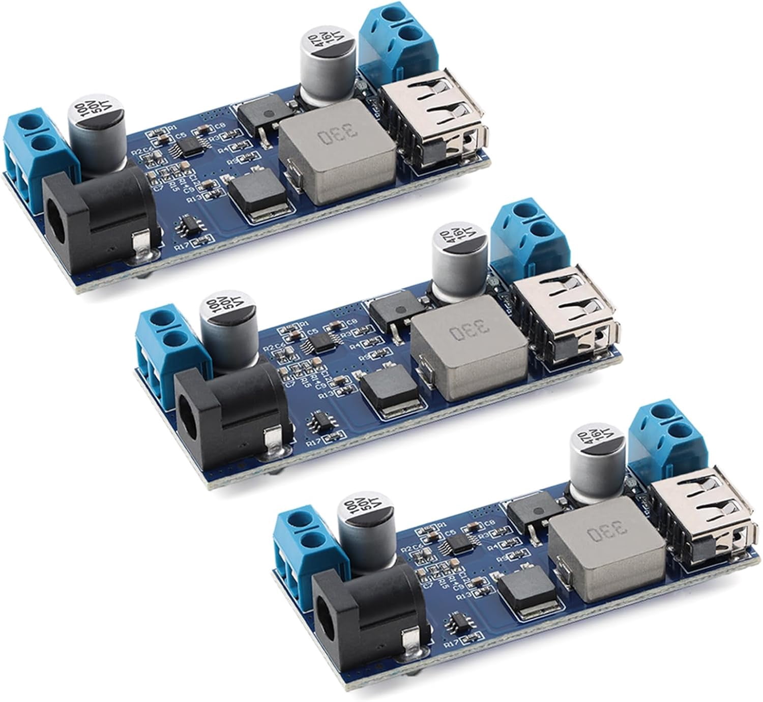 3 24/12V to 5V 5V - step-down power module 2596 converter, with port ...