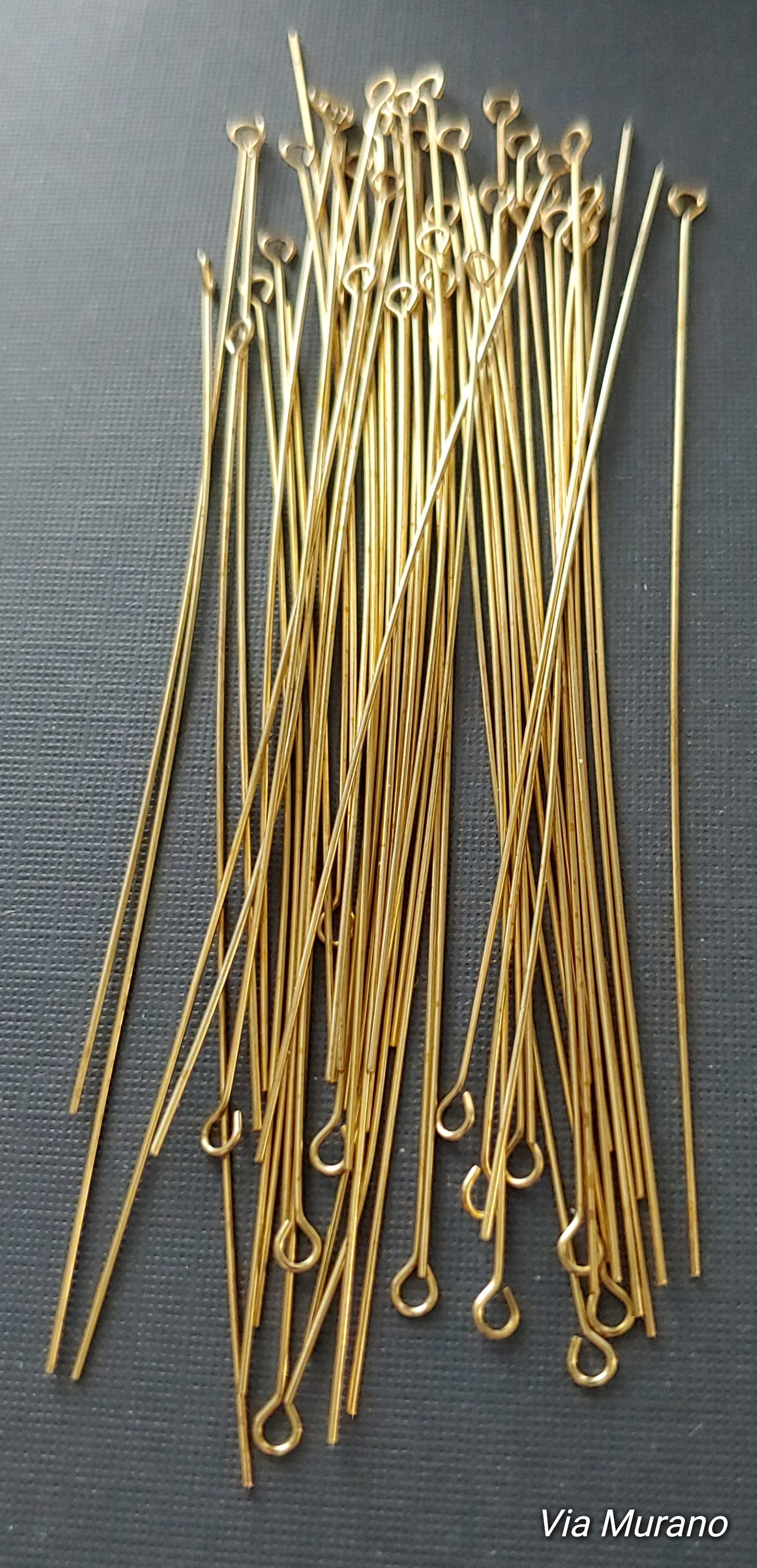 3" 24g Brass Wire Wrapper Eye Pins (Pack 50). Use them in conjunction ...