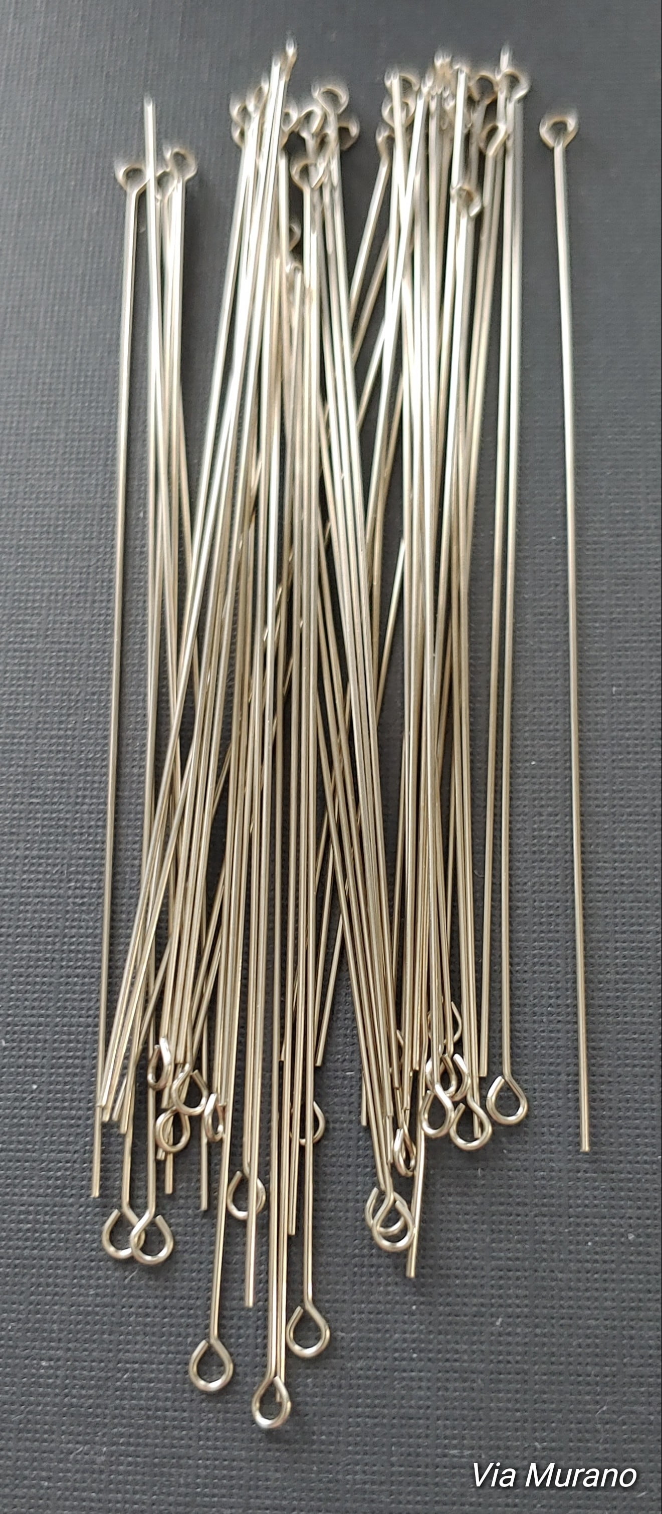 3" 24g Nickel Silver Wire Wrapper Eye Pins (Pack 50). Use them in ...