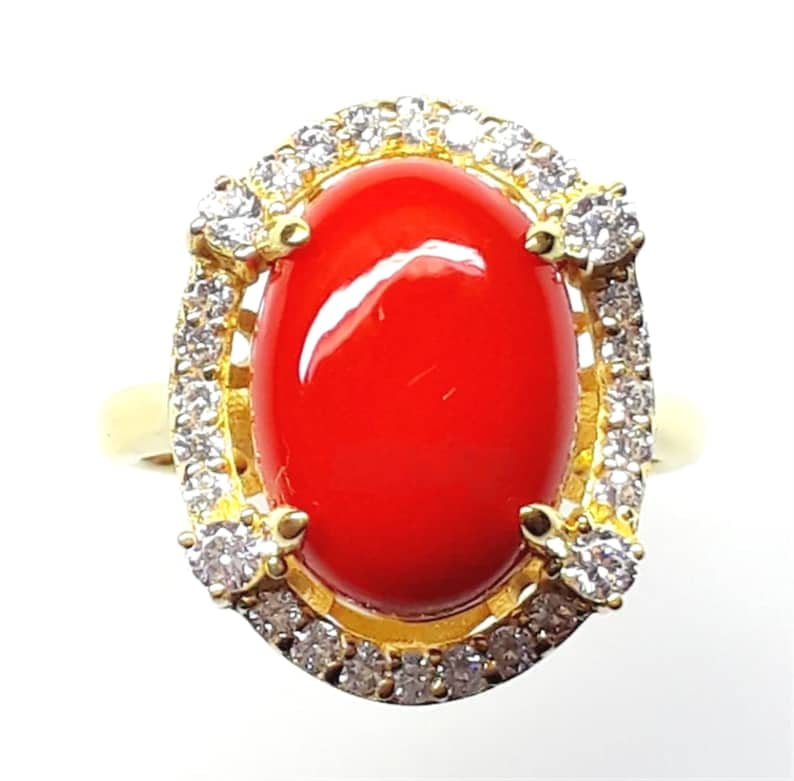 3.25 Carat Natural Certified Red Coral / Munga Moonga Panchdhatu Rashi ...
