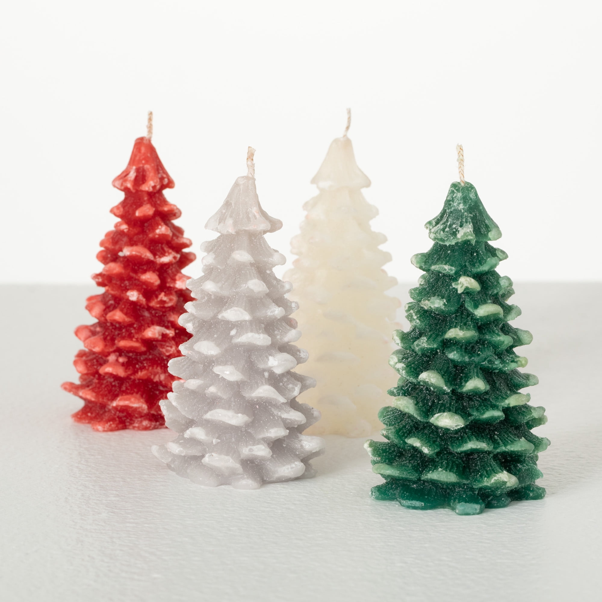 3.25"H Vance Kitira Pine Tree Candle - Set of 4, Multicolored ...