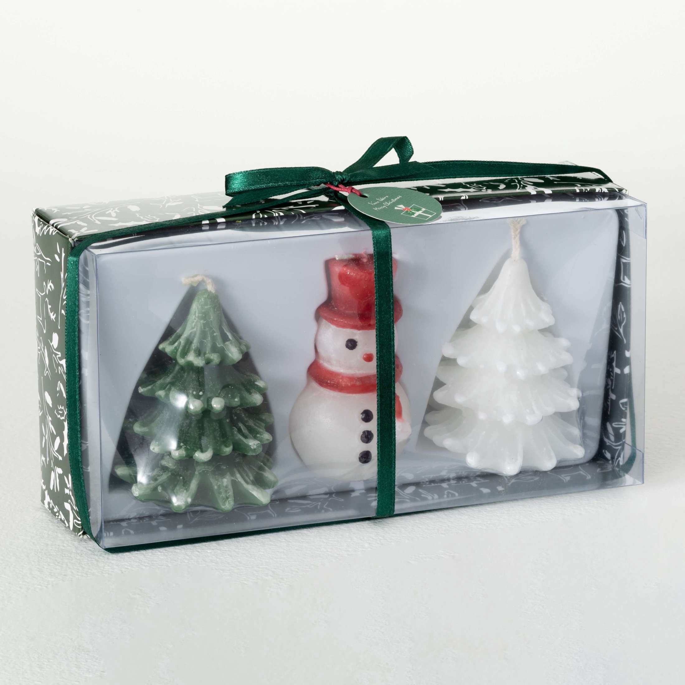 Sullivans 3.25 Vance Kitira Holiday Snowman Tree Candle Gift Set of 3 ...