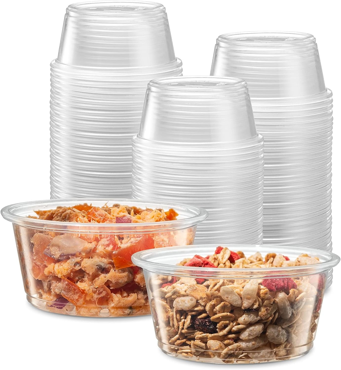 3.25 oz - 200 Clear Disposable Plastic Portion Cups No Lids, Small ...