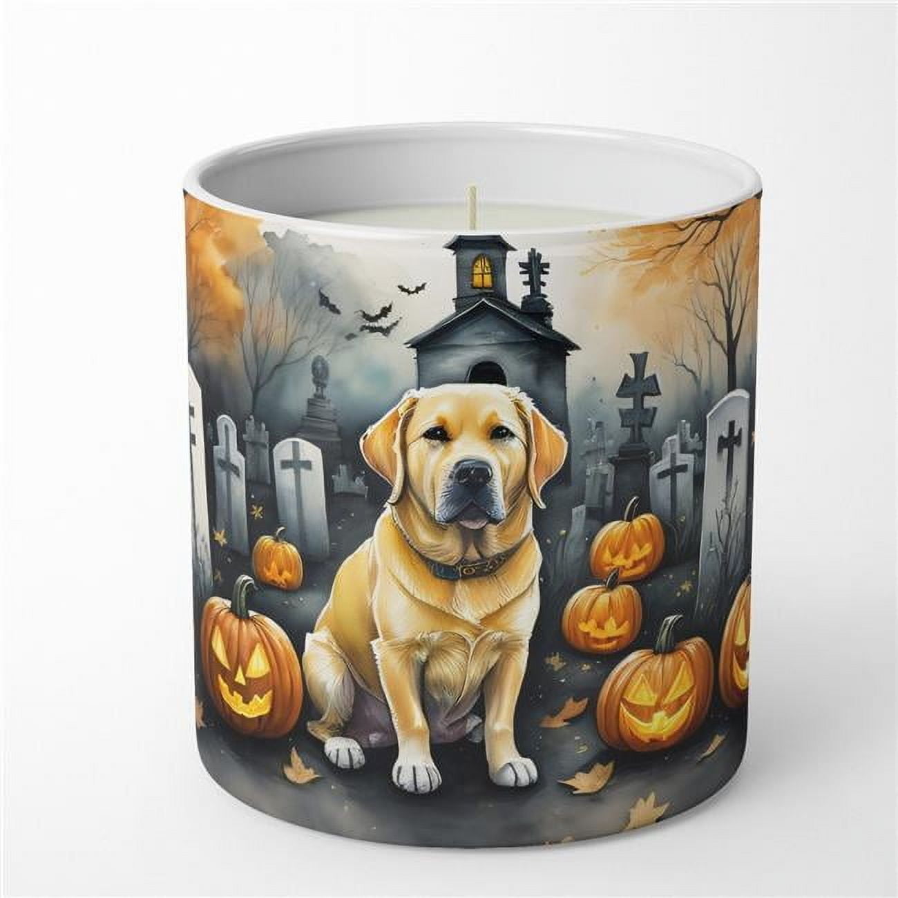 3.25 x 3.75 x 3.25 in. Yellow Labrador Retriever Spooky Halloween ...