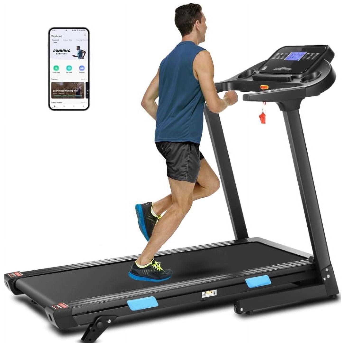 3.25HP Electric Treadmill with 18" Wide Belt, Manual Incline & 36 ...