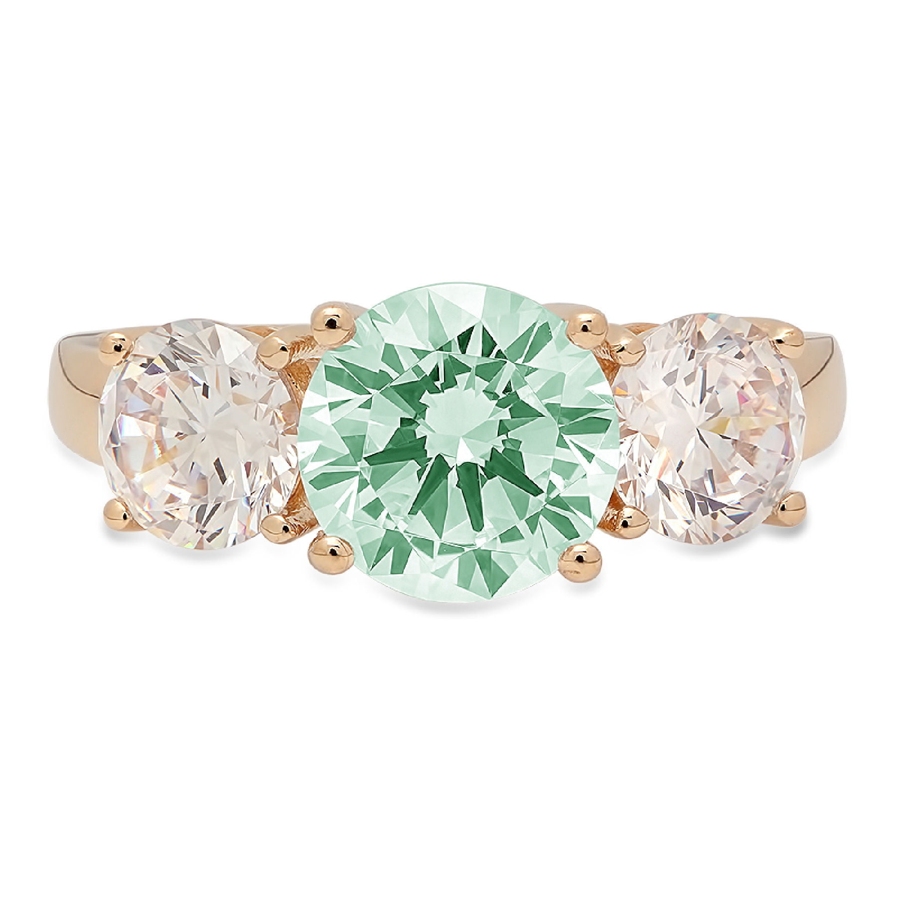 3.25ct Brilliant Round Cut VVS1 Genuine Conflict free Green Simulated ...