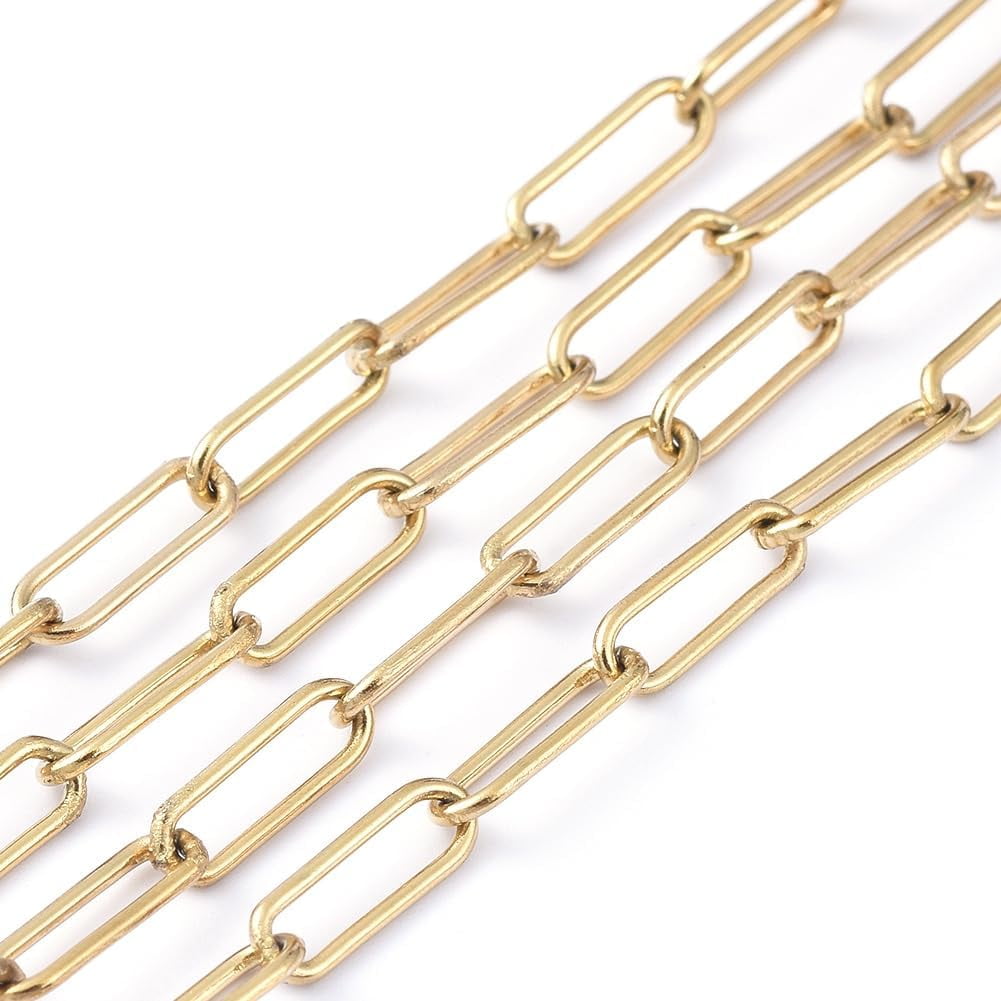 3.28 Feet(1m) 304 Stainless Steel Paperclip Chains Drawn Elongated ...