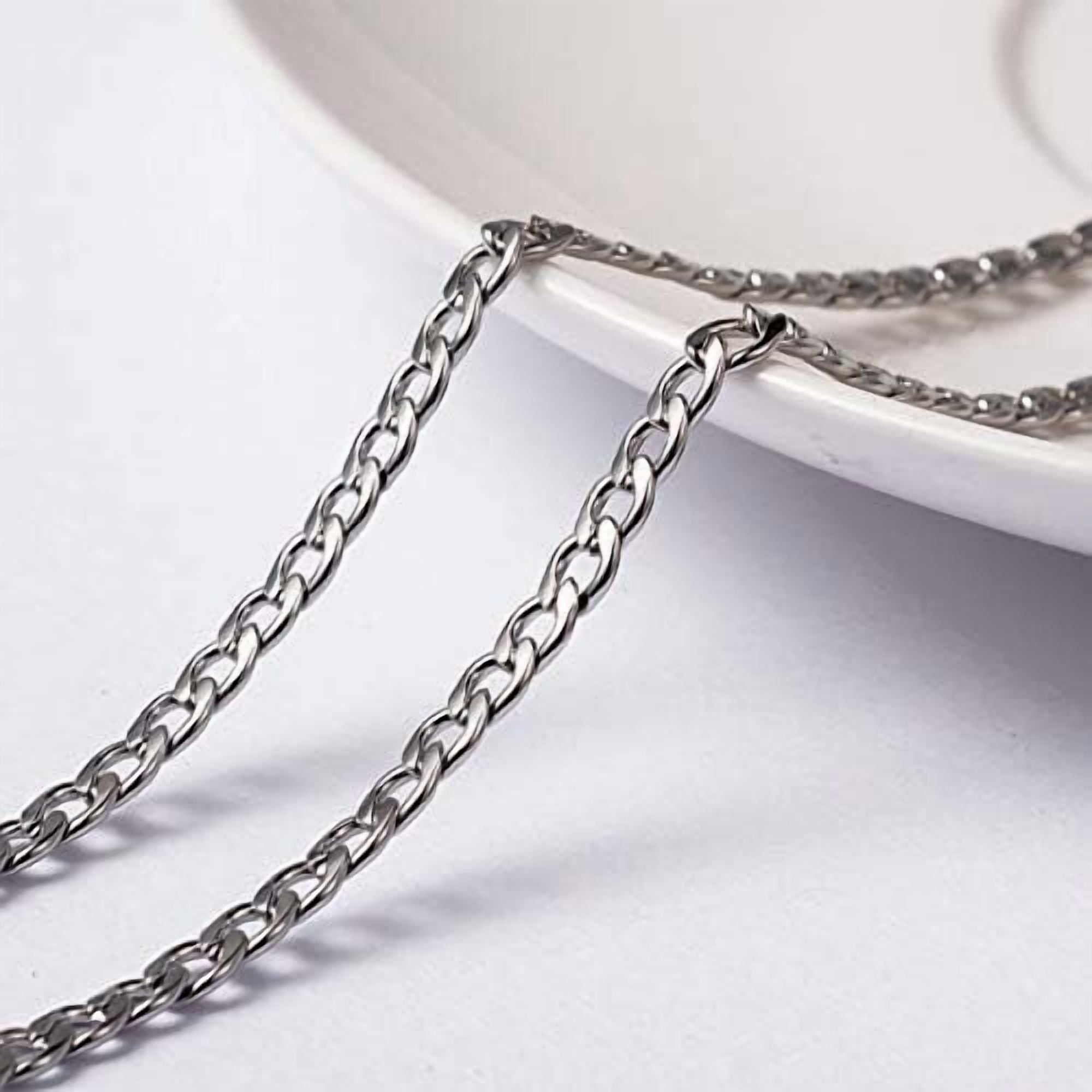 3.28 Feet(1m) 304 Stainless Steel Warped Chain Curb Chains Unwelded ...