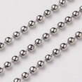 3.28 Feet 304 Stainless Steel Ball Chains Stainless Steel Color 1.5mm ...