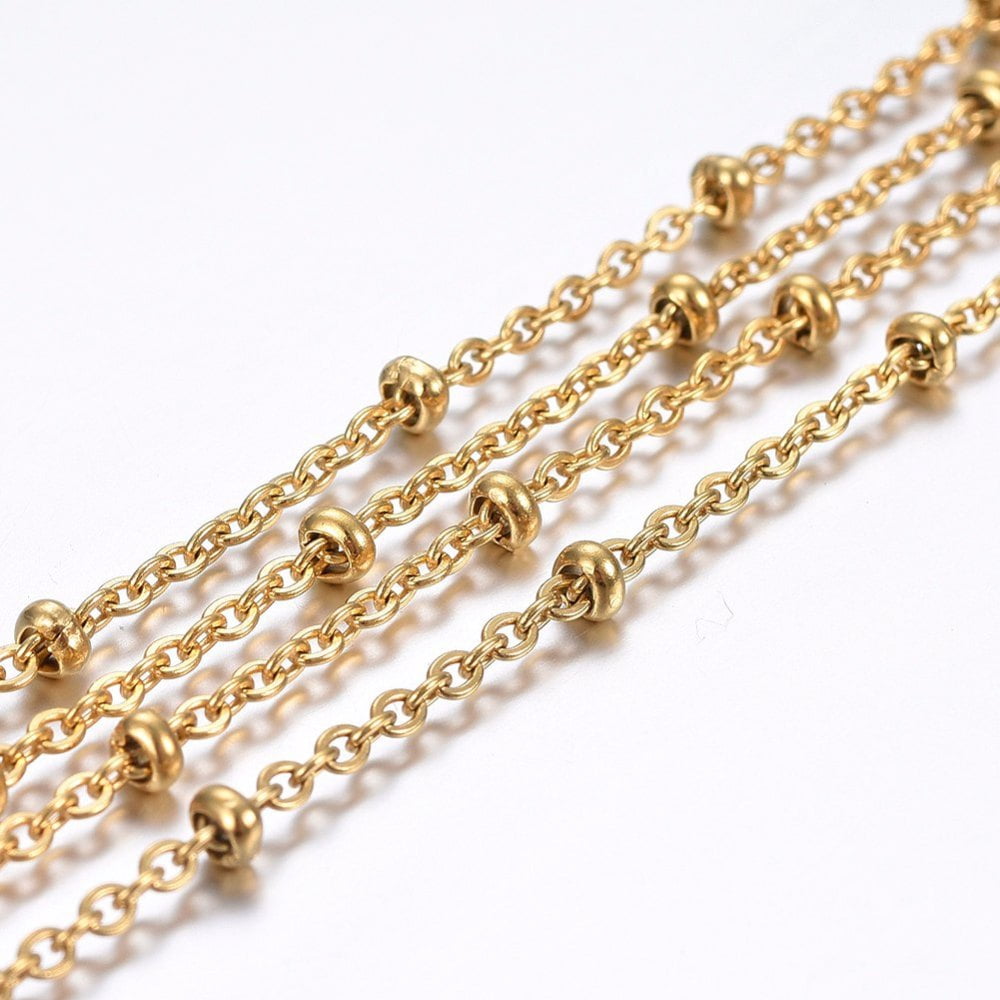 3.28 Feet 304 Stainless Steel Cable Chains Satellite Chains Decorative ...