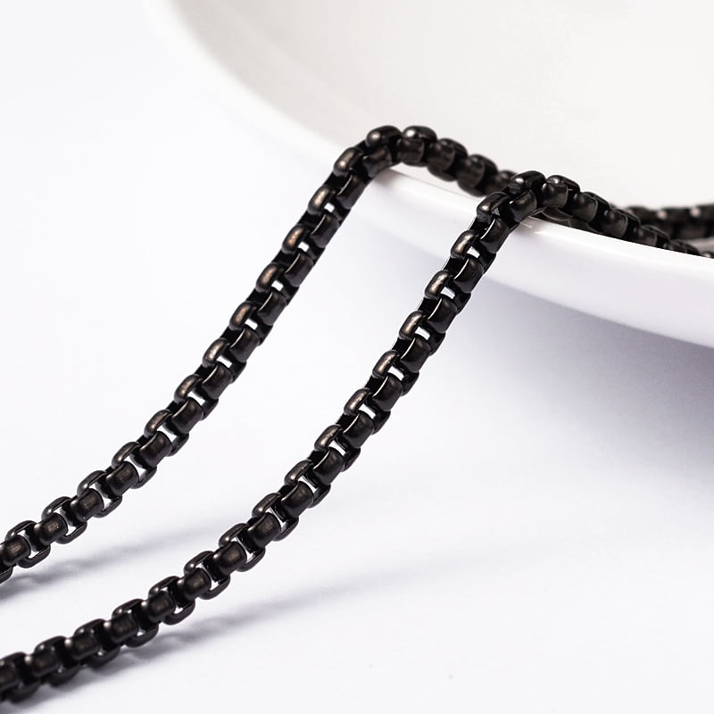 3.28 Feet 304 Stainless Steel Venetain Chains box Chains Unwelded Ion ...