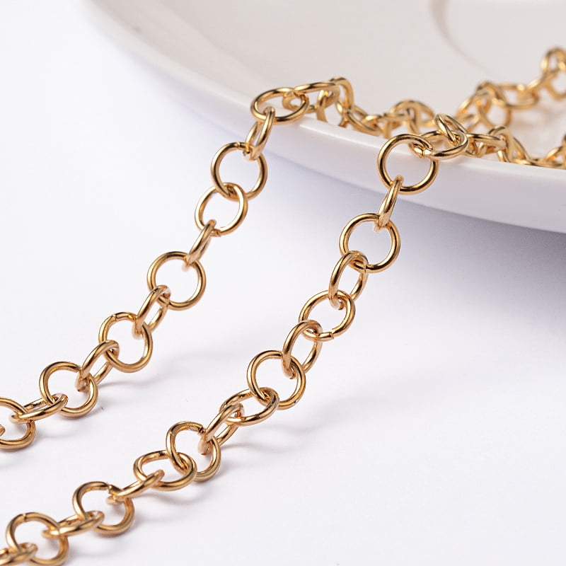 3.28 Feet Ion Plating(IP) 304 Stainless Steel Chains Belcher Chain ...