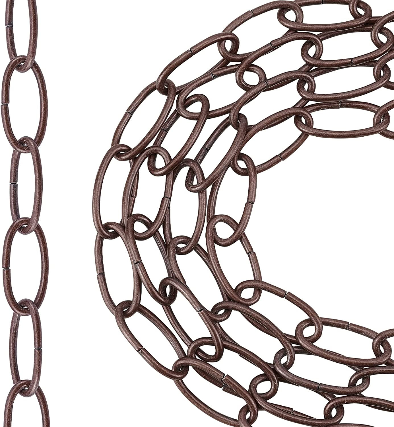 3.28 Feet Iron Pendant Light Fixture Chain Dark Brown Chandelier Chain ...