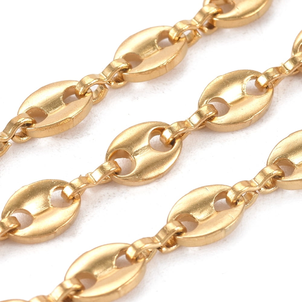 3.28 Feet PVD Vacuum Plating 304 Stainless Steel Coffee Bean Chains ...