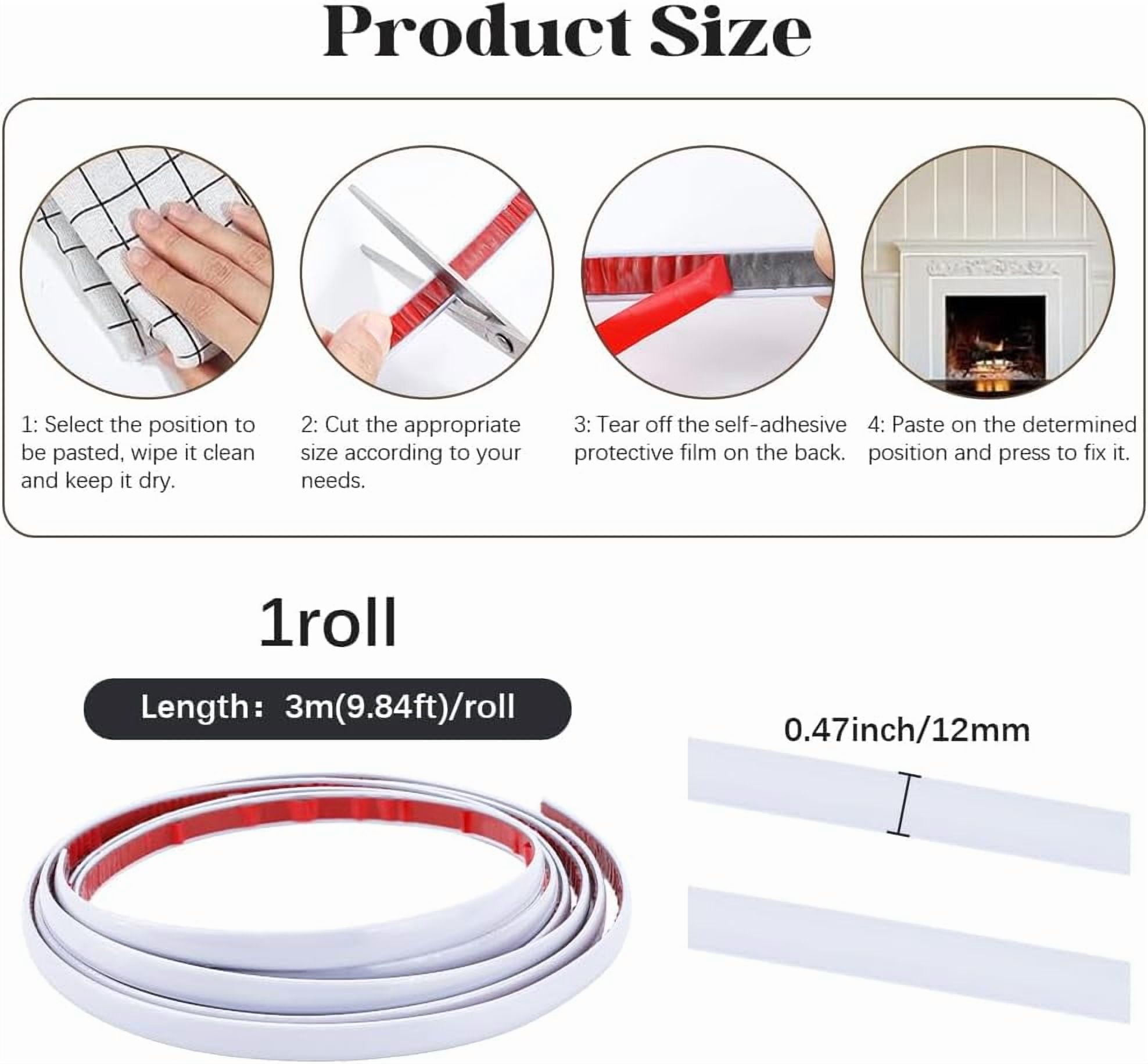3.28 Yards x 0.47inch Automotive Trim Molding Universal Car Side ...