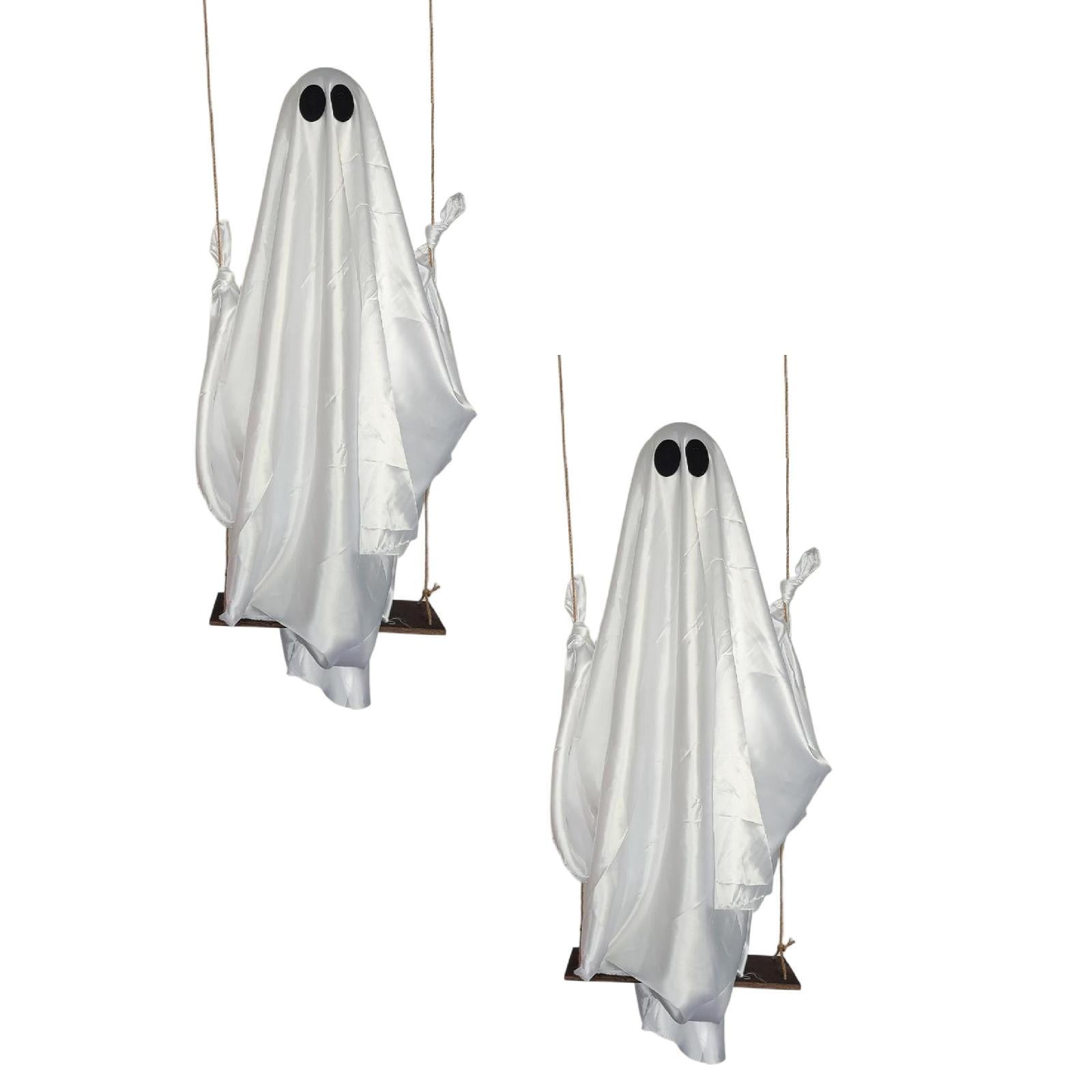 3.28FT Hanging Swing Ghost Decor with Remote Lights - Spooky Cute ...